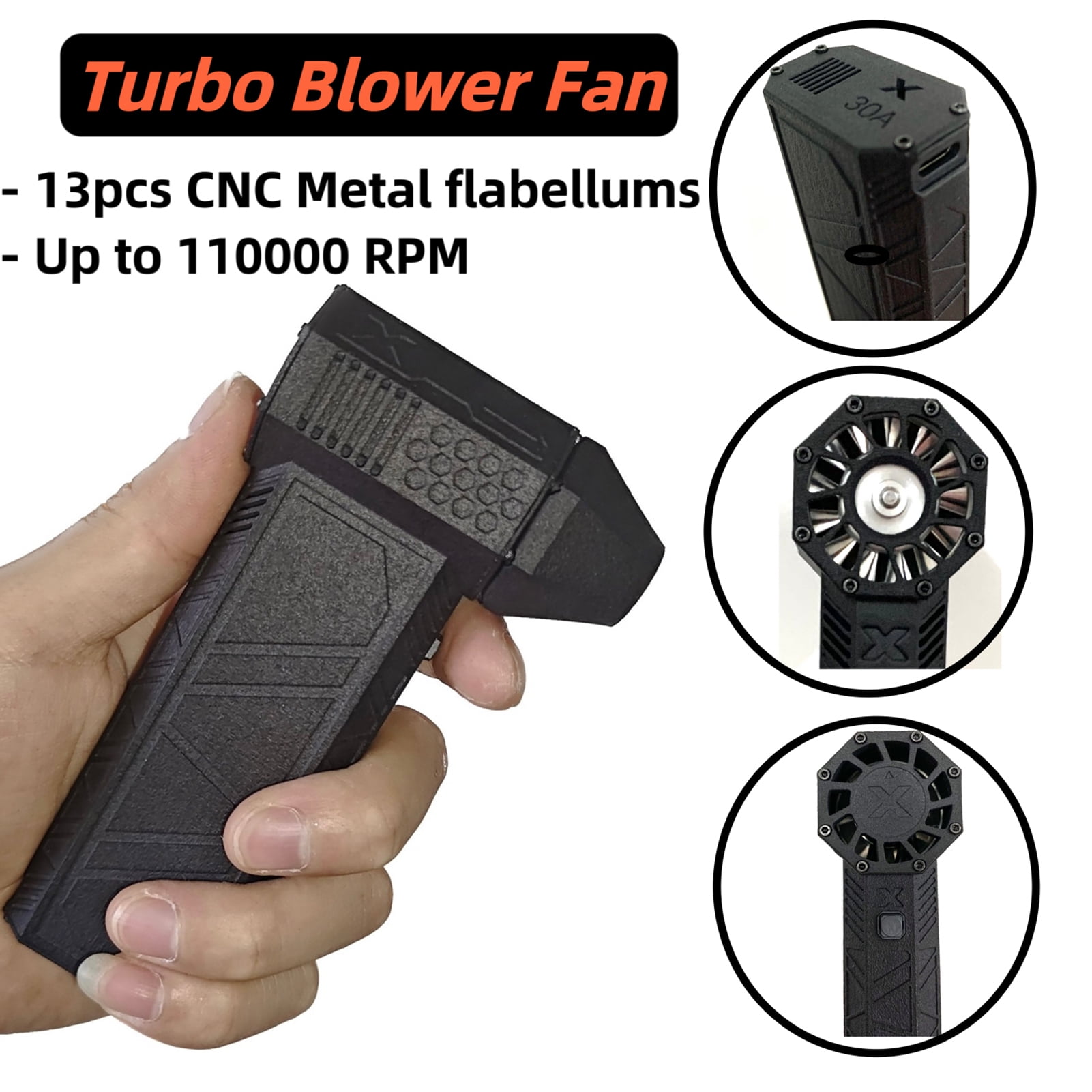 SUSUchens Mini Turbo Jet Fan 30W High RPM Blower Quick Drying Outdoor ...
