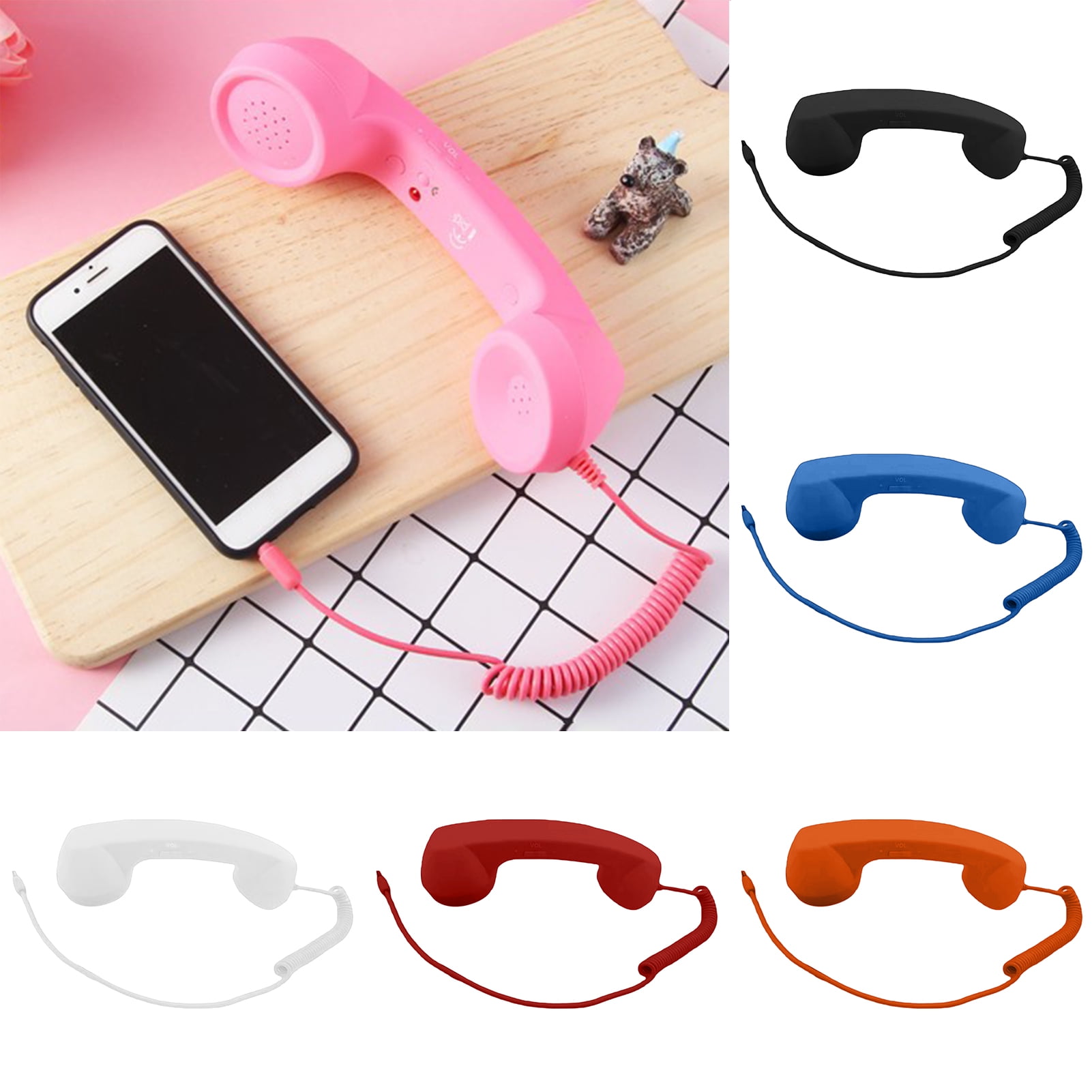 SUSUchens Mobile Phone Receiver Retro 3.5MM Phone Handset with ...