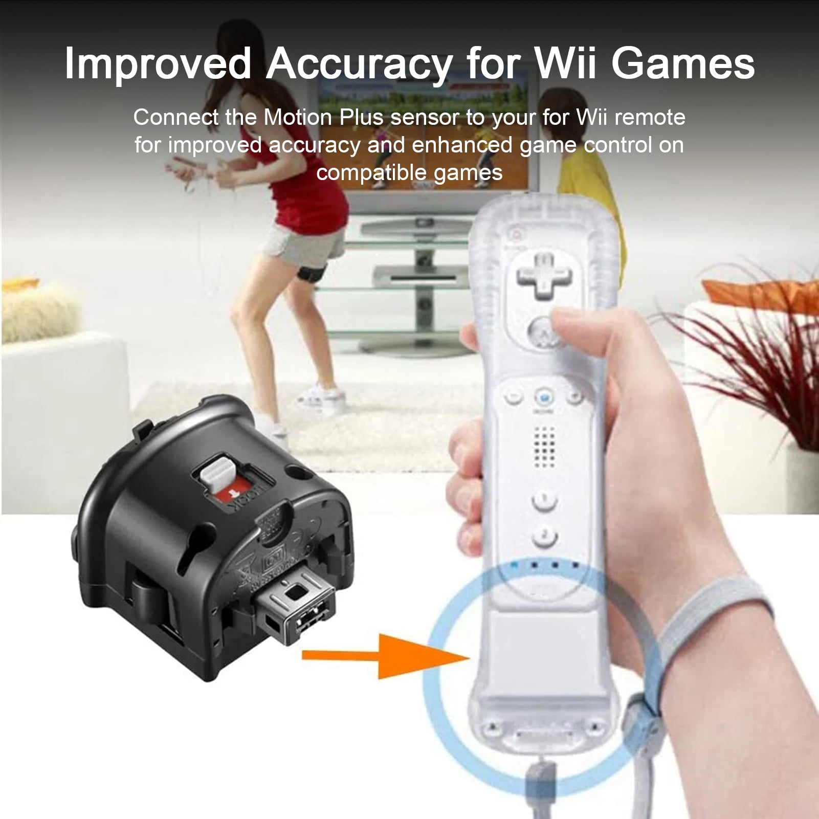 SUSUchens Motion Plus Adapter Enhance Game Control Stable Accurate ...