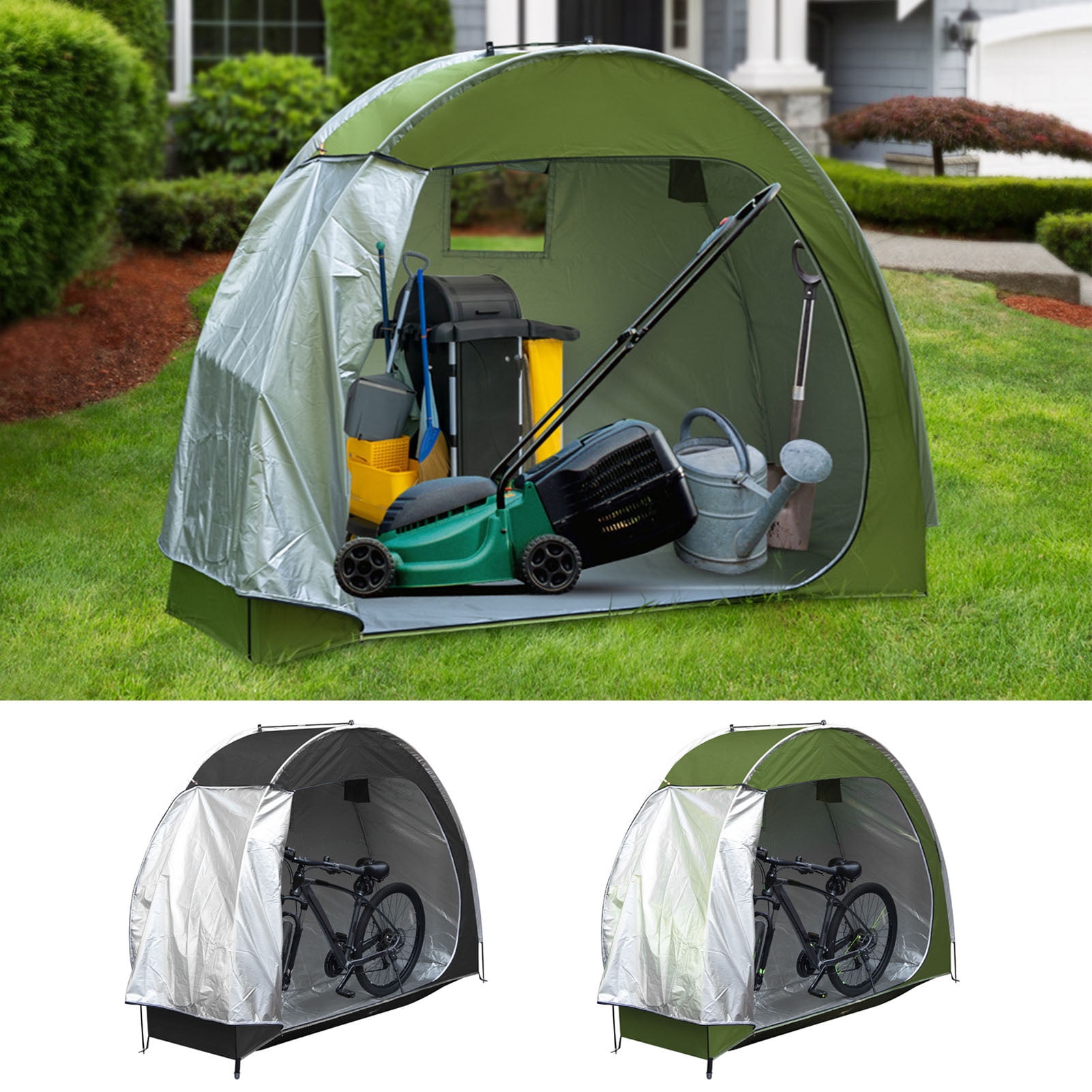 SUSUchens Outdoor Portable Bicycle Storage Sheds Waterproof UV ...