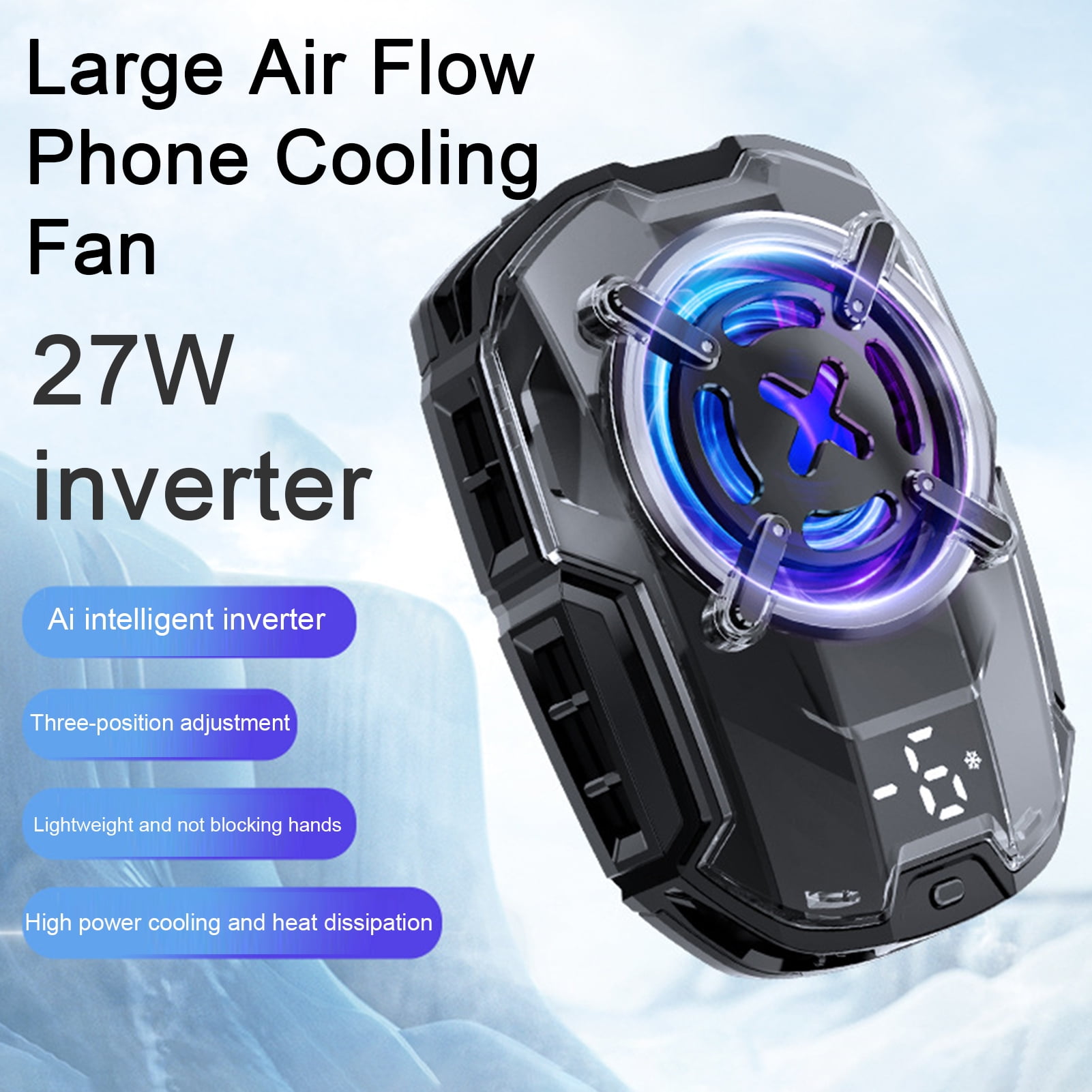 SUSUchens Phone Cooler Semiconductor Chip 3 Speed Temperature Display ...