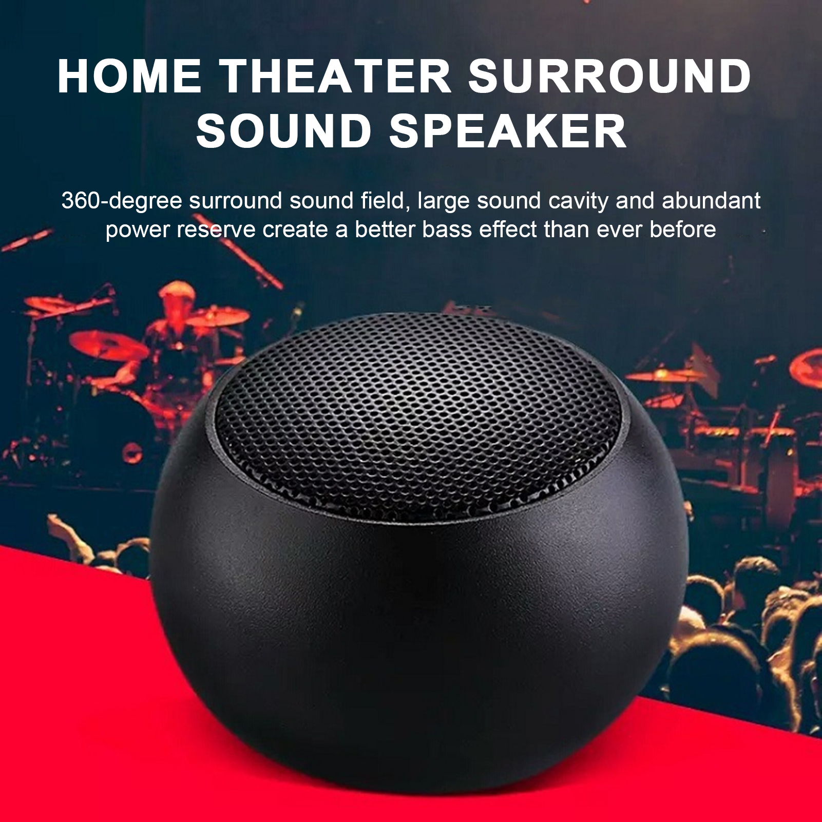 SUSUchens Portable Speaker with 360-degree Surround Sound High Bass ...