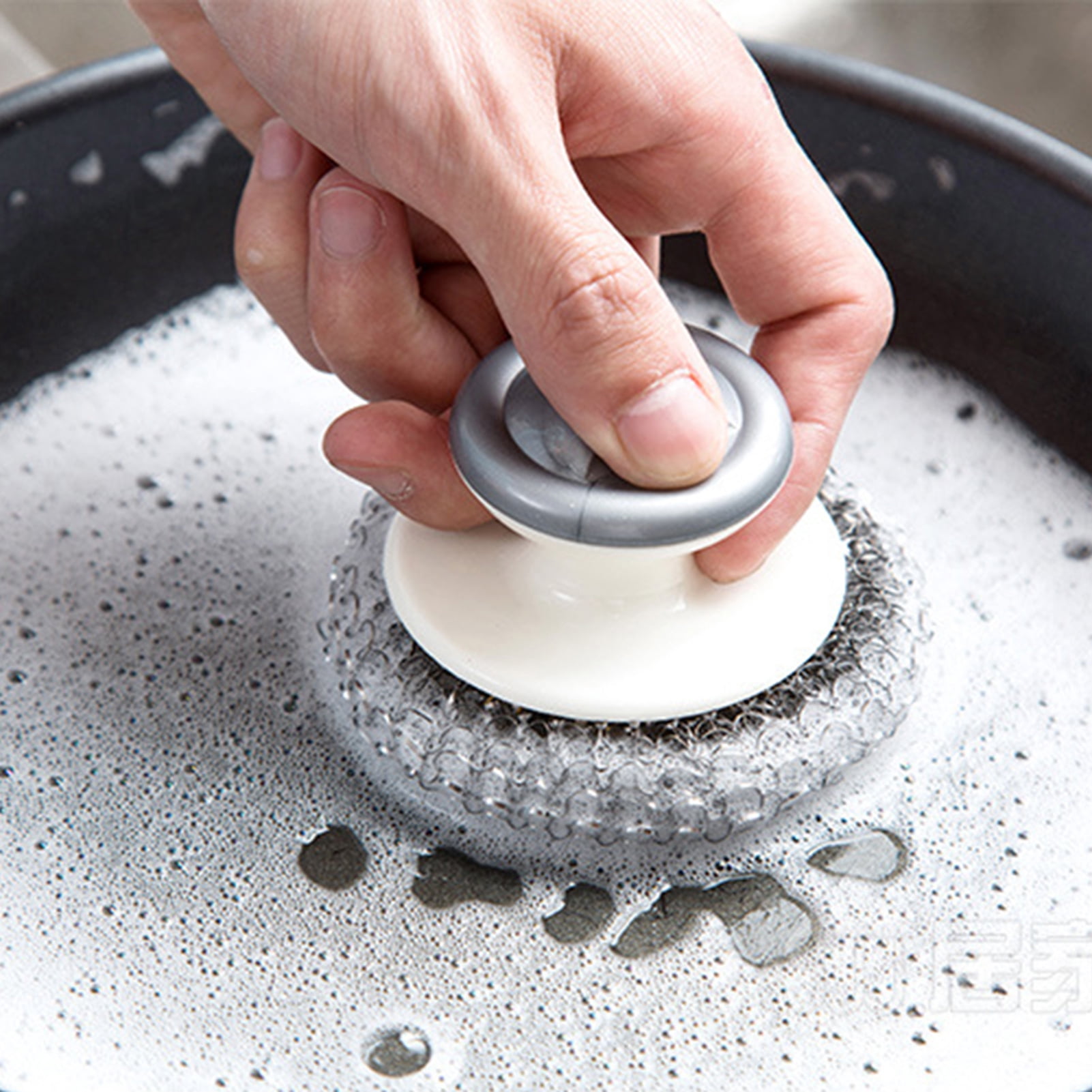 SUSUchens Pot Scrubber Handle Design Not Easy to Rust Labor-Saving ...