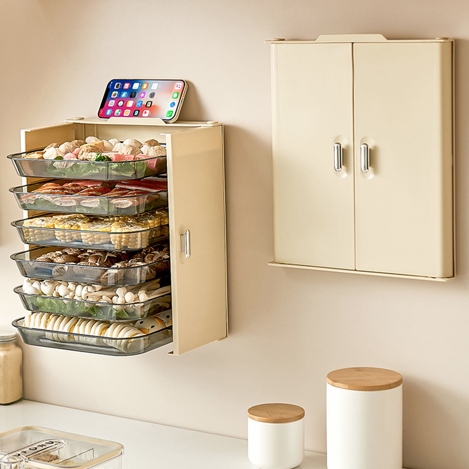 SUSUchens Preparation Plate Wall Mount Foldable Convenient Snap-on ...