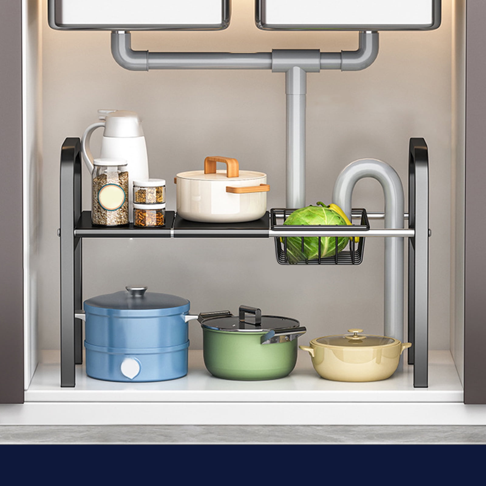 SUSUchens Retractable Storage Rack Anti-Corrosion Strong Load-bearing ...