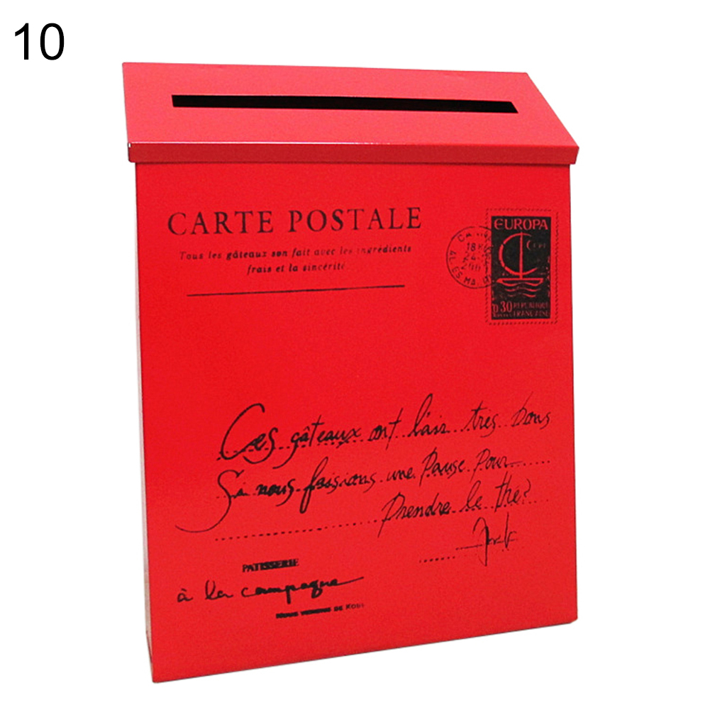 SUSUchens Retro Metal Wall Mounted Mailbox Bucket Newspaper Letter Box ...