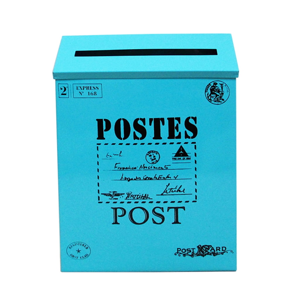 SUSUchens Retro Metal Wall Mounted Mailbox Bucket Newspaper Letter Box ...