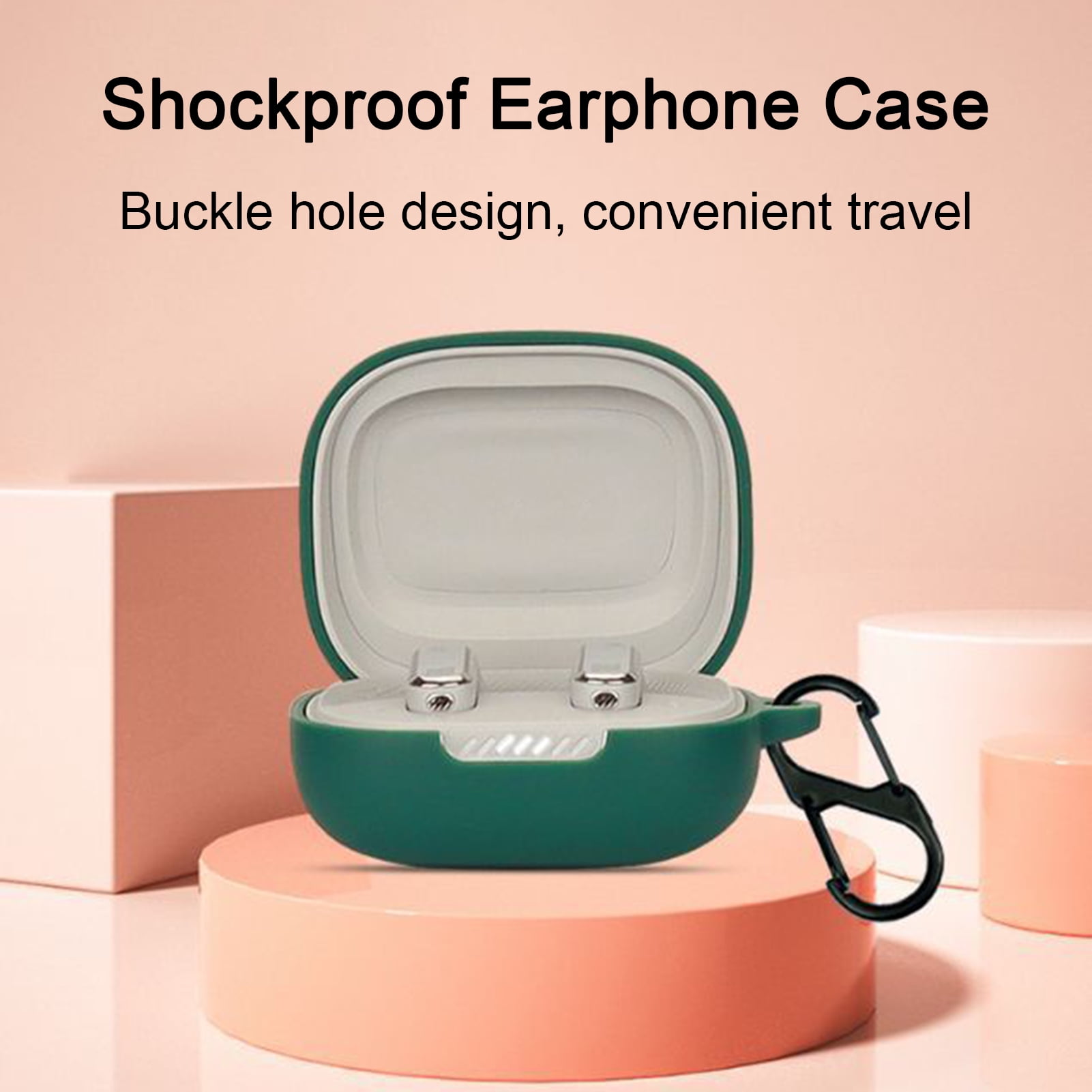 SUSUchens Shockproof Silicone Earphone Case for JBL Live Flex Anti-Drop ...