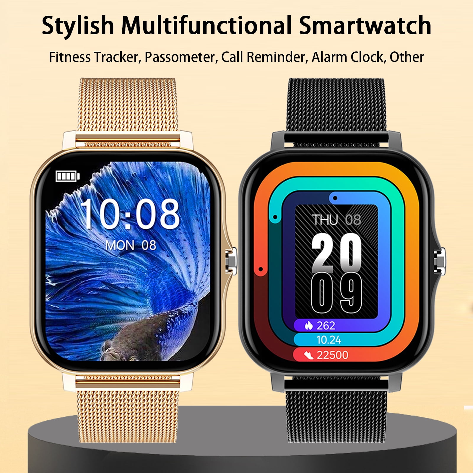 SUSUchens Smart Watch Full Fitness Tracker Bluetooth compatible Call ...