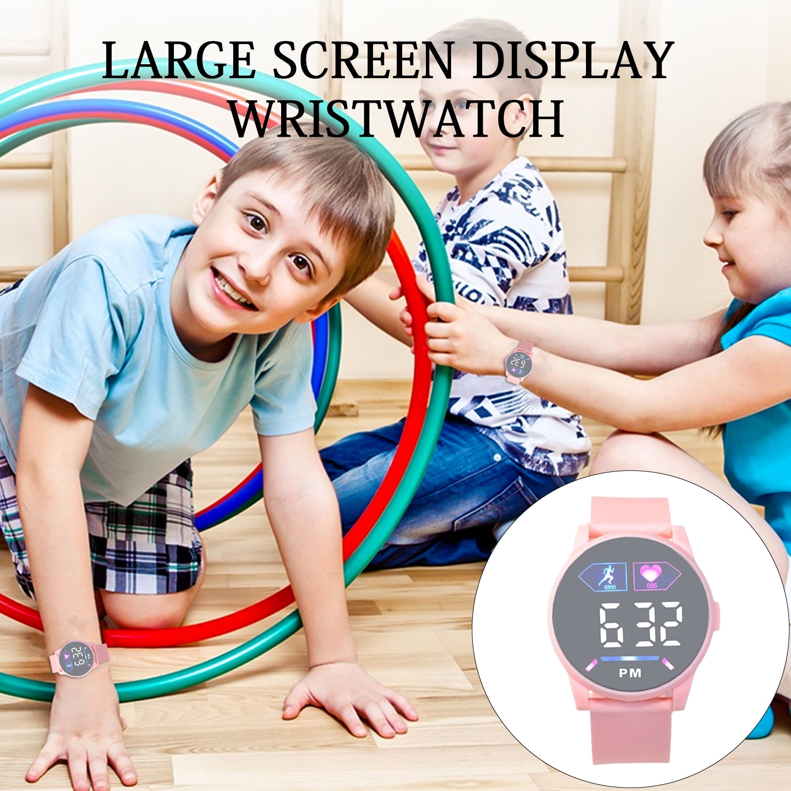 SUSUchens Smart Watch LED Screen Display Electronic Wristwatch Silicone ...