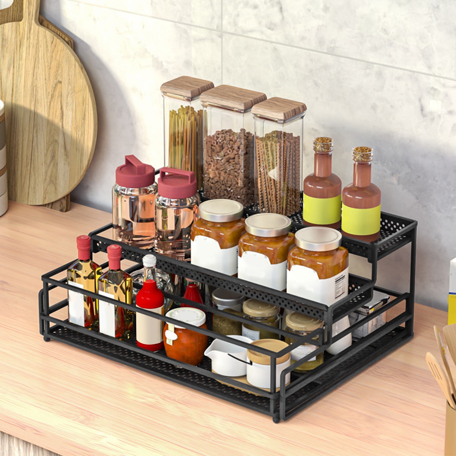 SUSUchens Spice Rack Organizer 3-Tier Rustproof Strong Load-bearing ...