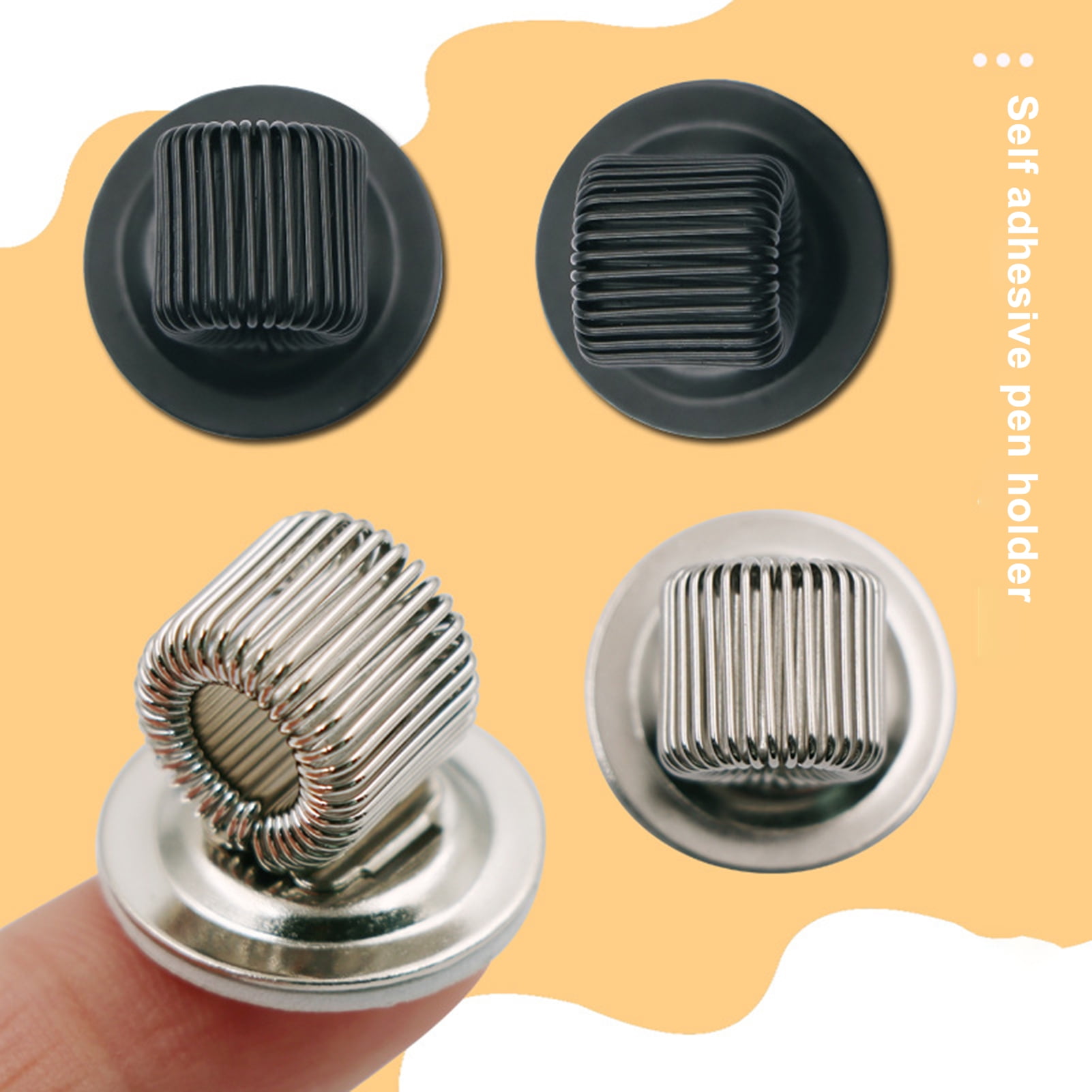 SUSUchens Spring Metal Pen Holder Clip Self Adhesive Mini Refrigerator ...