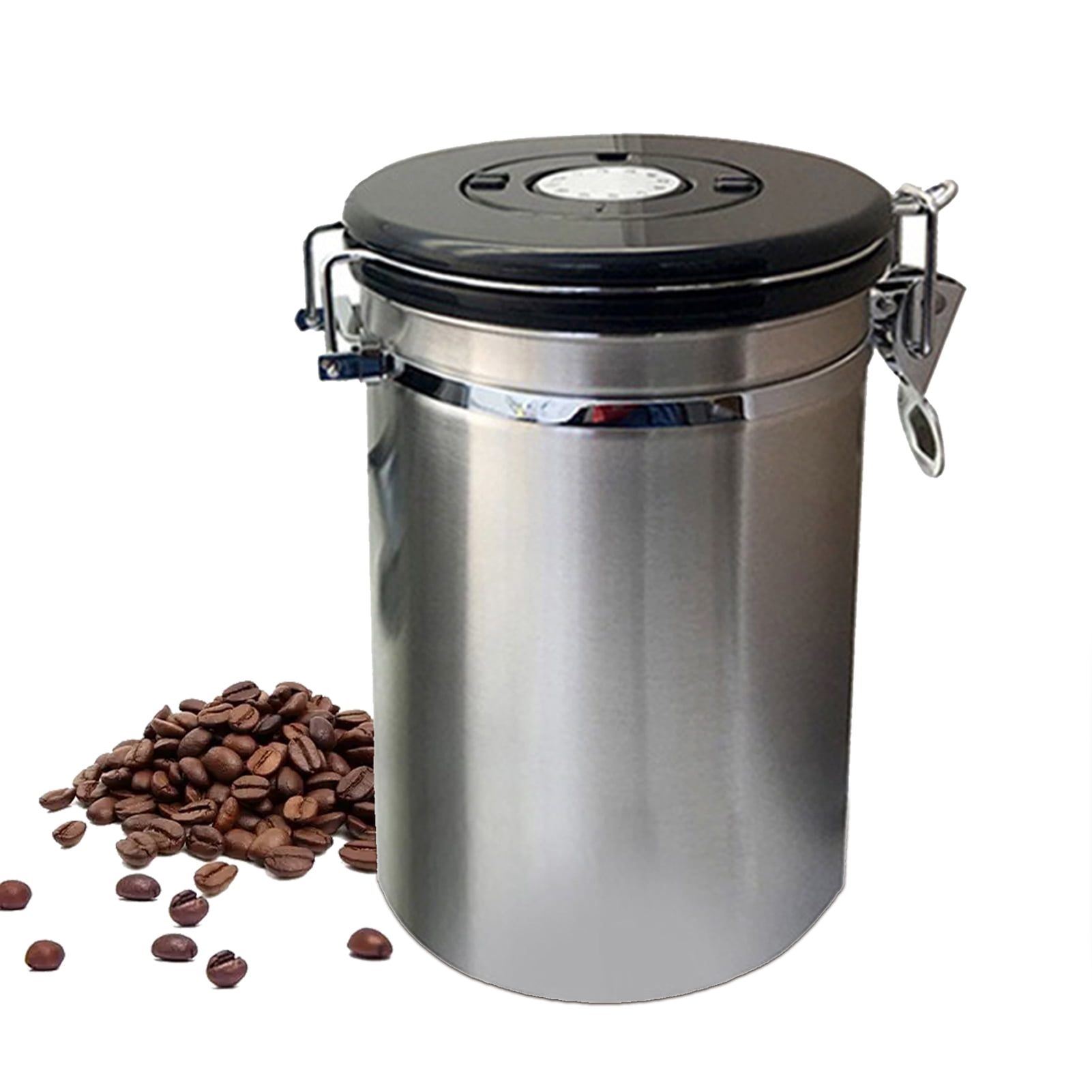 SUSUchens Stainless Steel Coffee Canister with Date Tracker Airtight ...