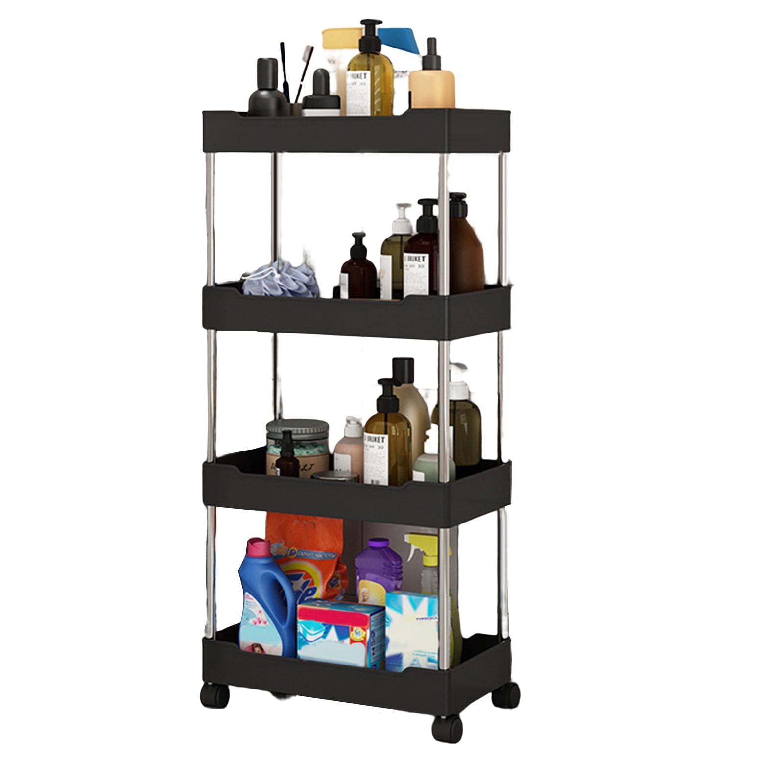 SUSUchens Storage Cart Multifunctional High Capacity Save Space 4-Tier ...