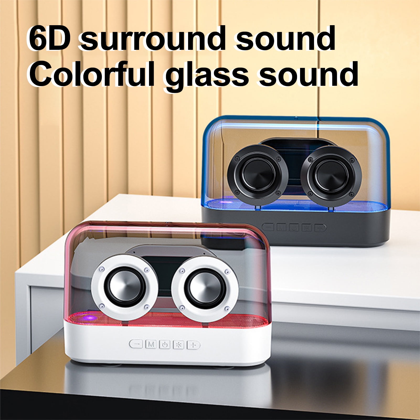 SUSUchens Subwoofer Bass Large Diaphragm Super Volume Colorful Light ...