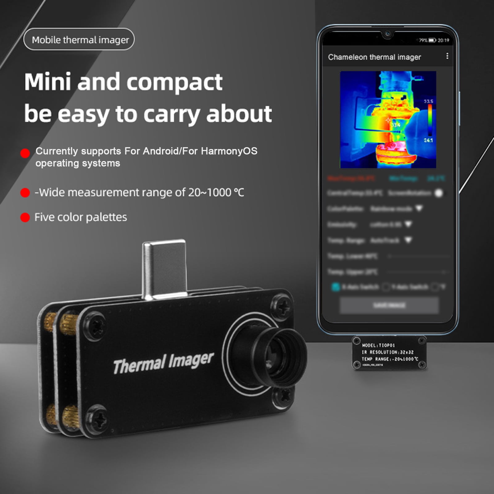 SUSUchens Thermal Imaging Camera with Layout Revert Compact Portable ...