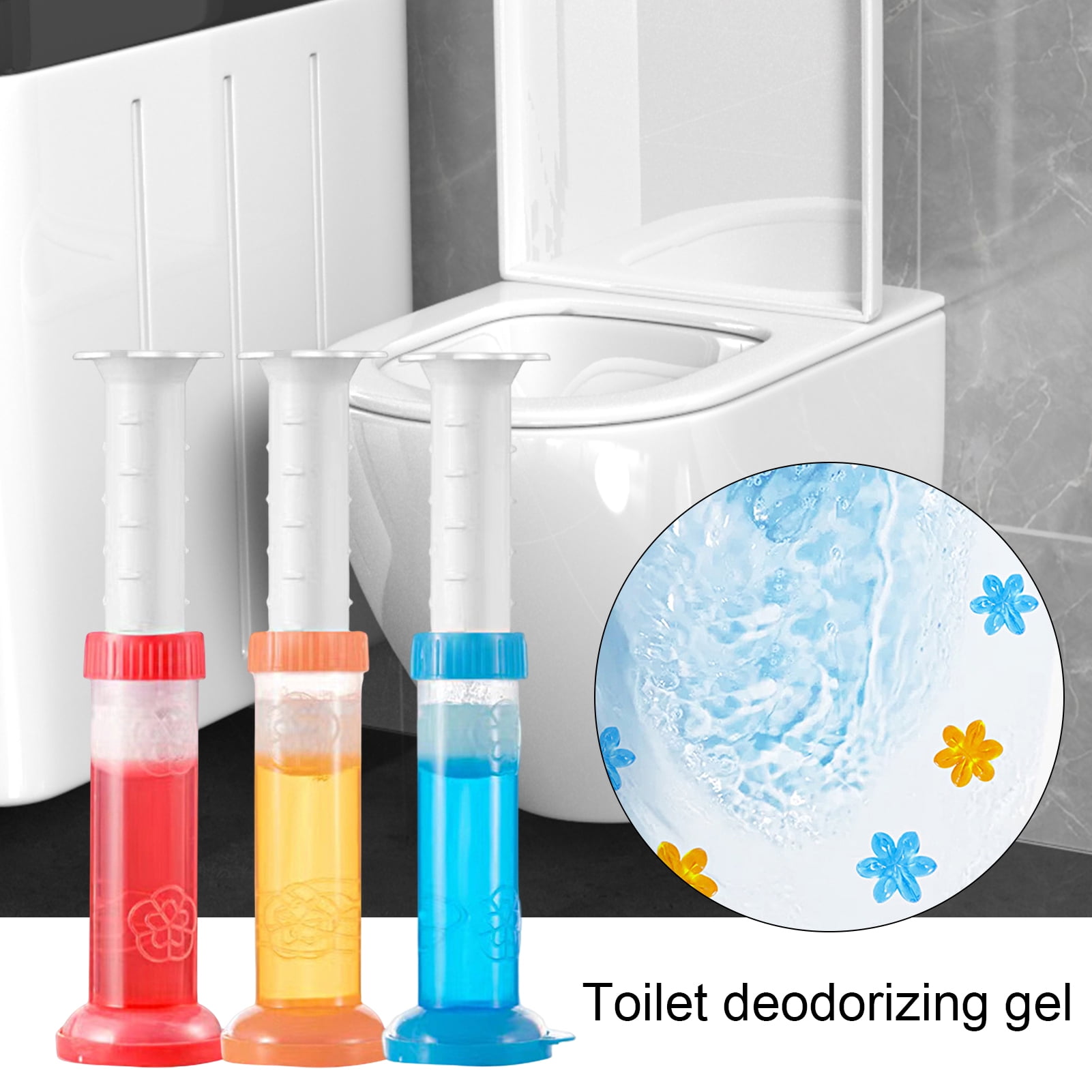 SUSUchens Toilet Cleaner Gel Small Flower Shape Aromatic Large Capacity ...