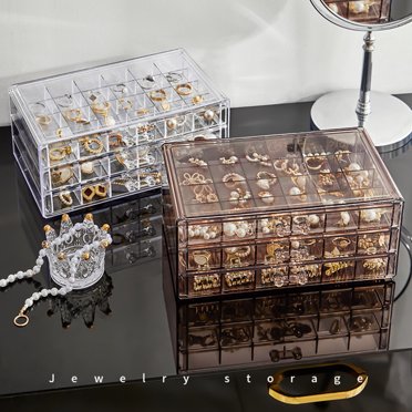 ProCase Earring Holder Organizer Box Valentine's Day Gifts, Clear ...