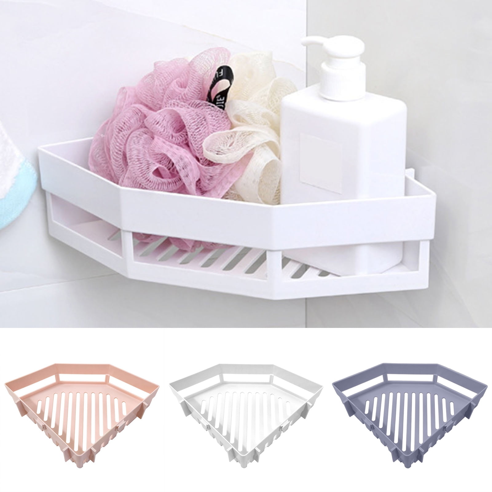 SUSUchens Wall-Mounted Storage Rack Corner Shower Caddy Strong Load ...