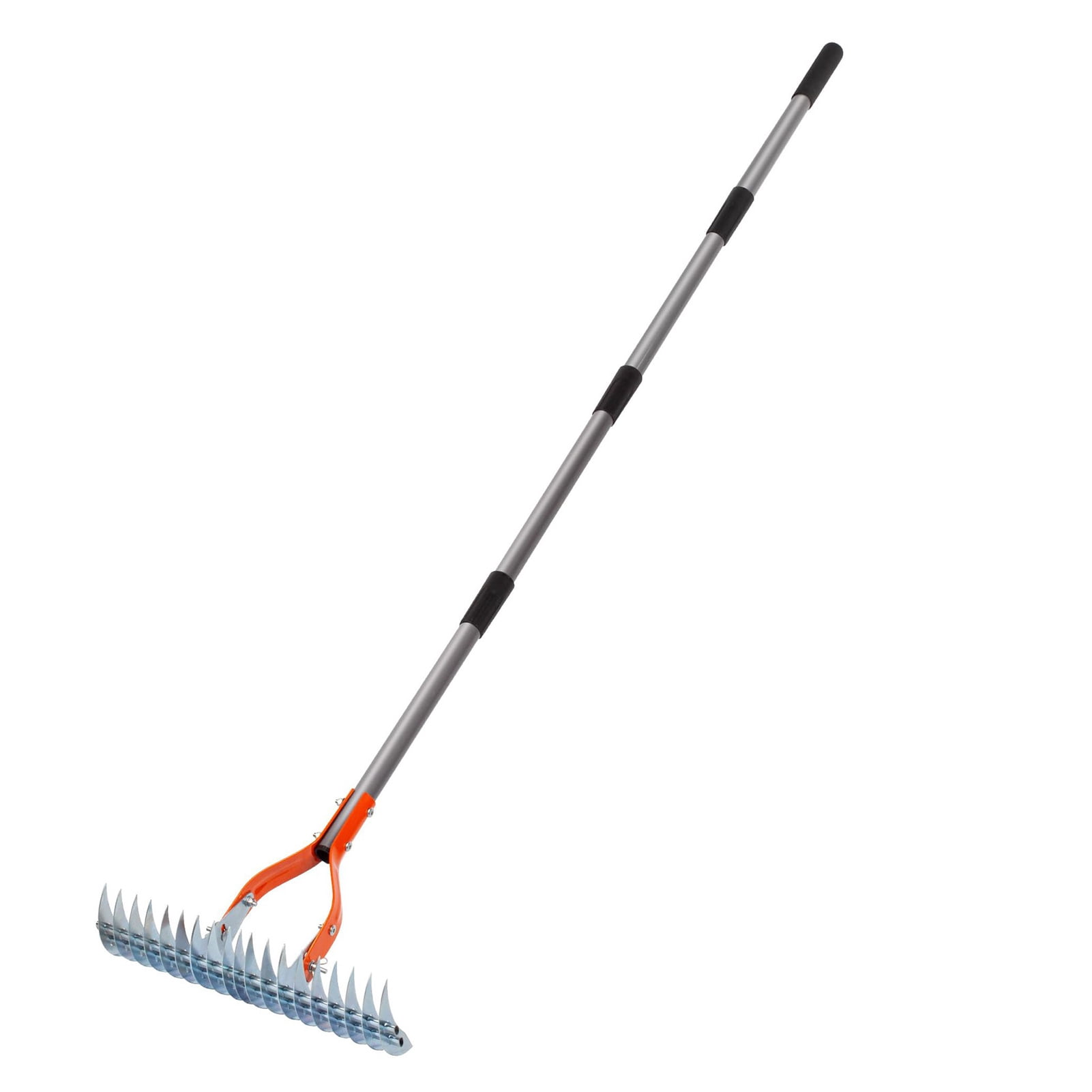 SUSUchens Weeding Rake Steel Thatch Rake with Adjustable Double-Sided ...