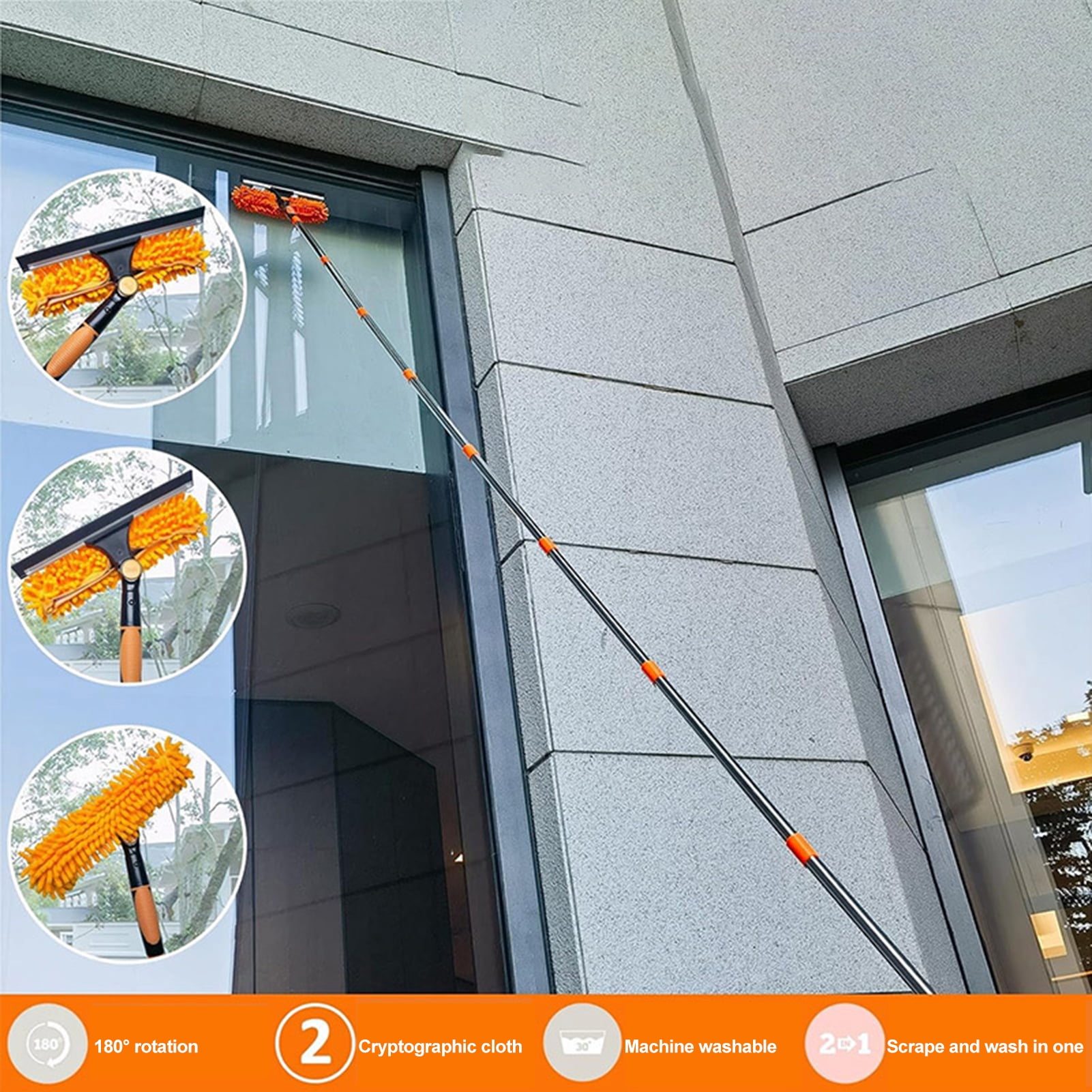 SUSUchens Window Scraper Cleaning Tool Kit 2 in 1 Silicone Blade ...