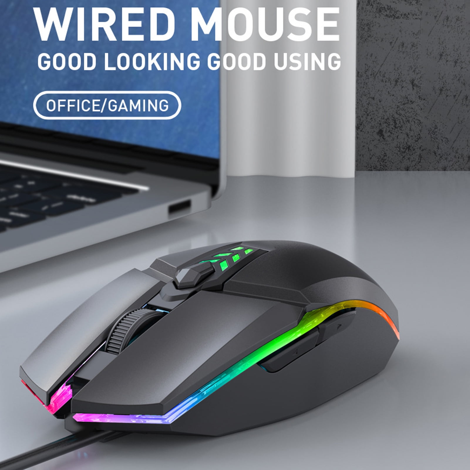 SUSUchens Wired Mouse Quick Response with RGB BackLight Computer ...