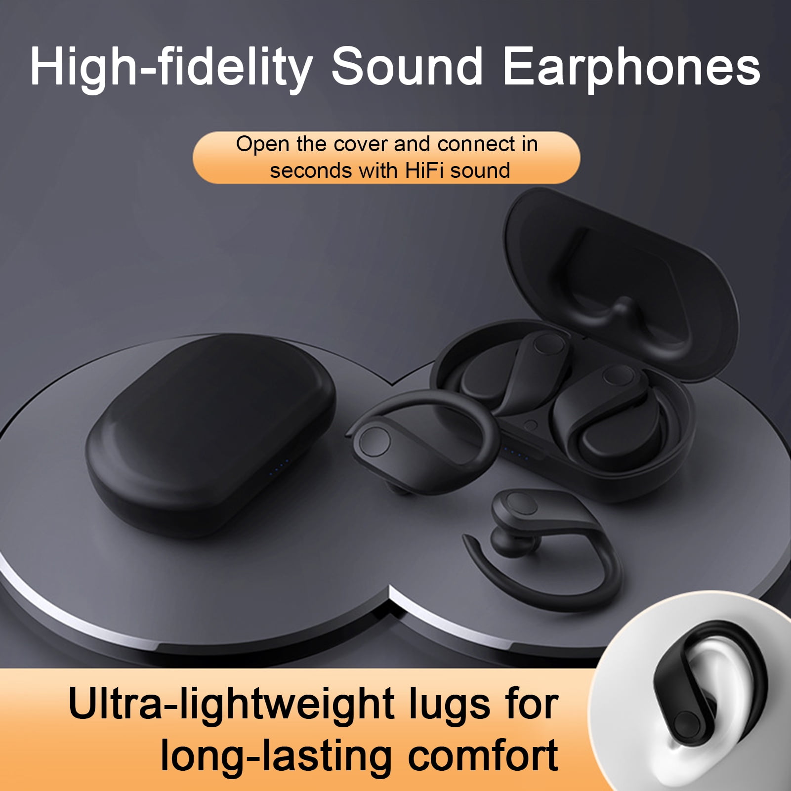 SUSUchens Wireless Ear Clip Headphones High-fidelity Sound Comfortable ...