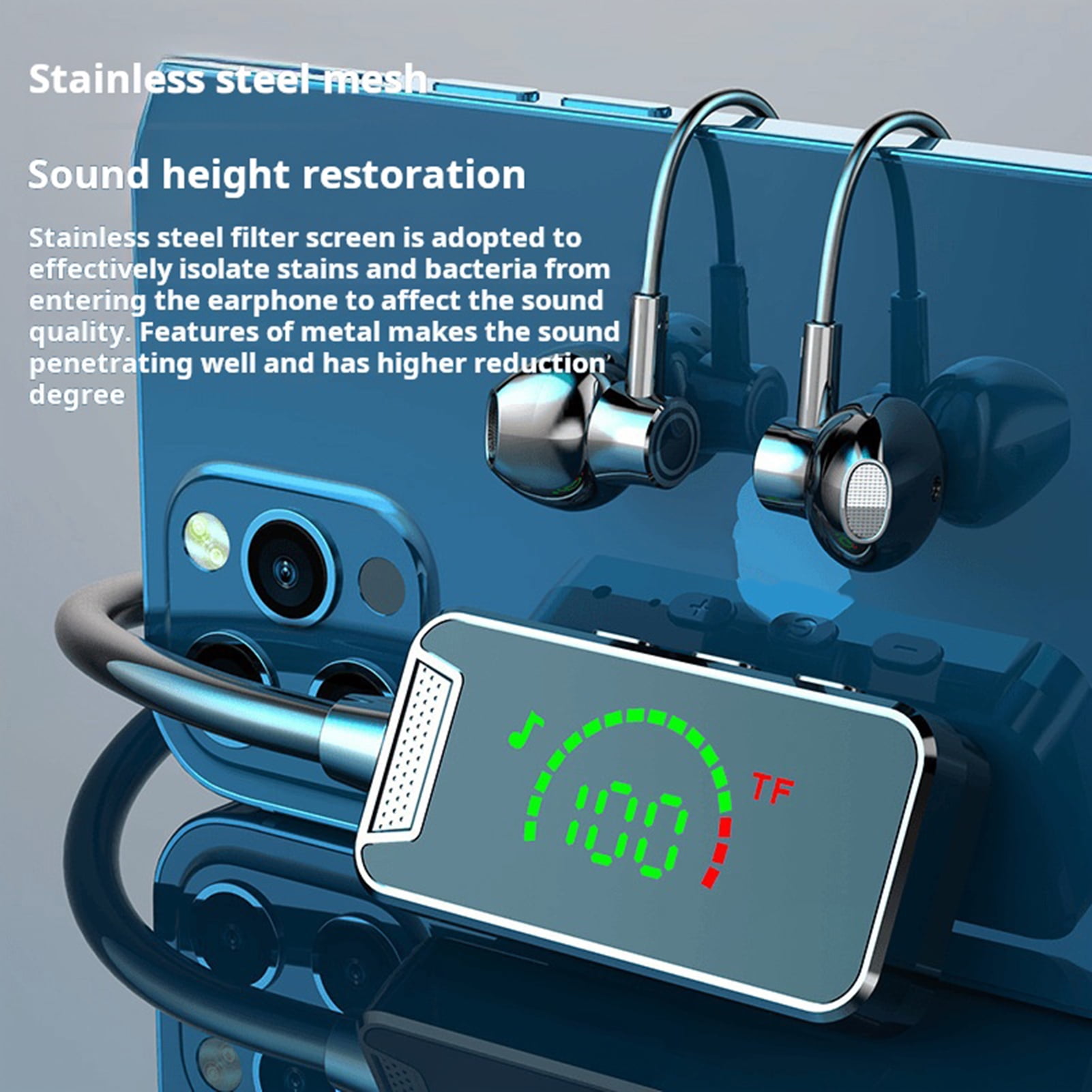 SUSUchens Wireless Earphone Bluetooth-compatible Hanging Neck Headset ...