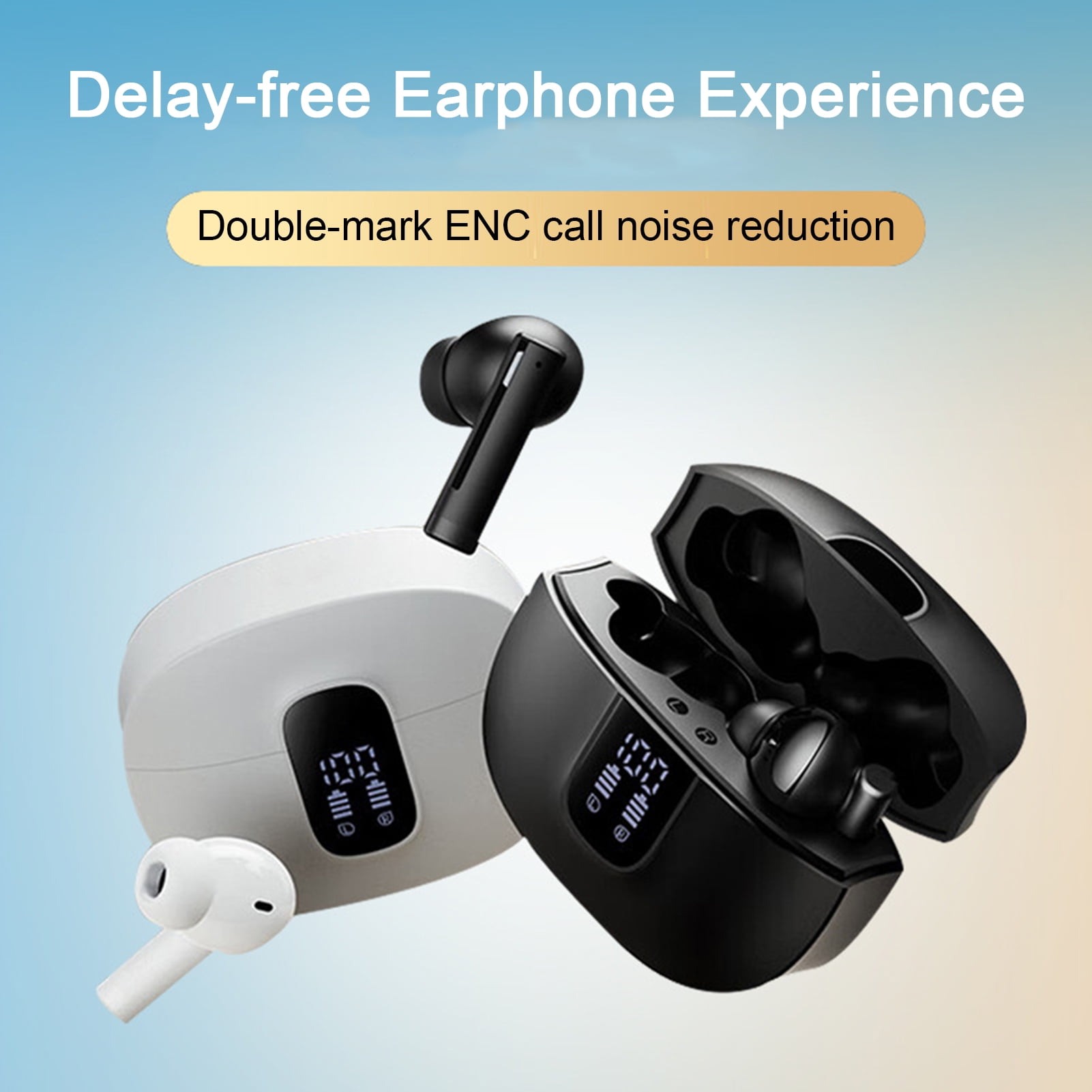 SUSUchens Wireless Earphone Power Display Noise-Cancelling Immersive ...