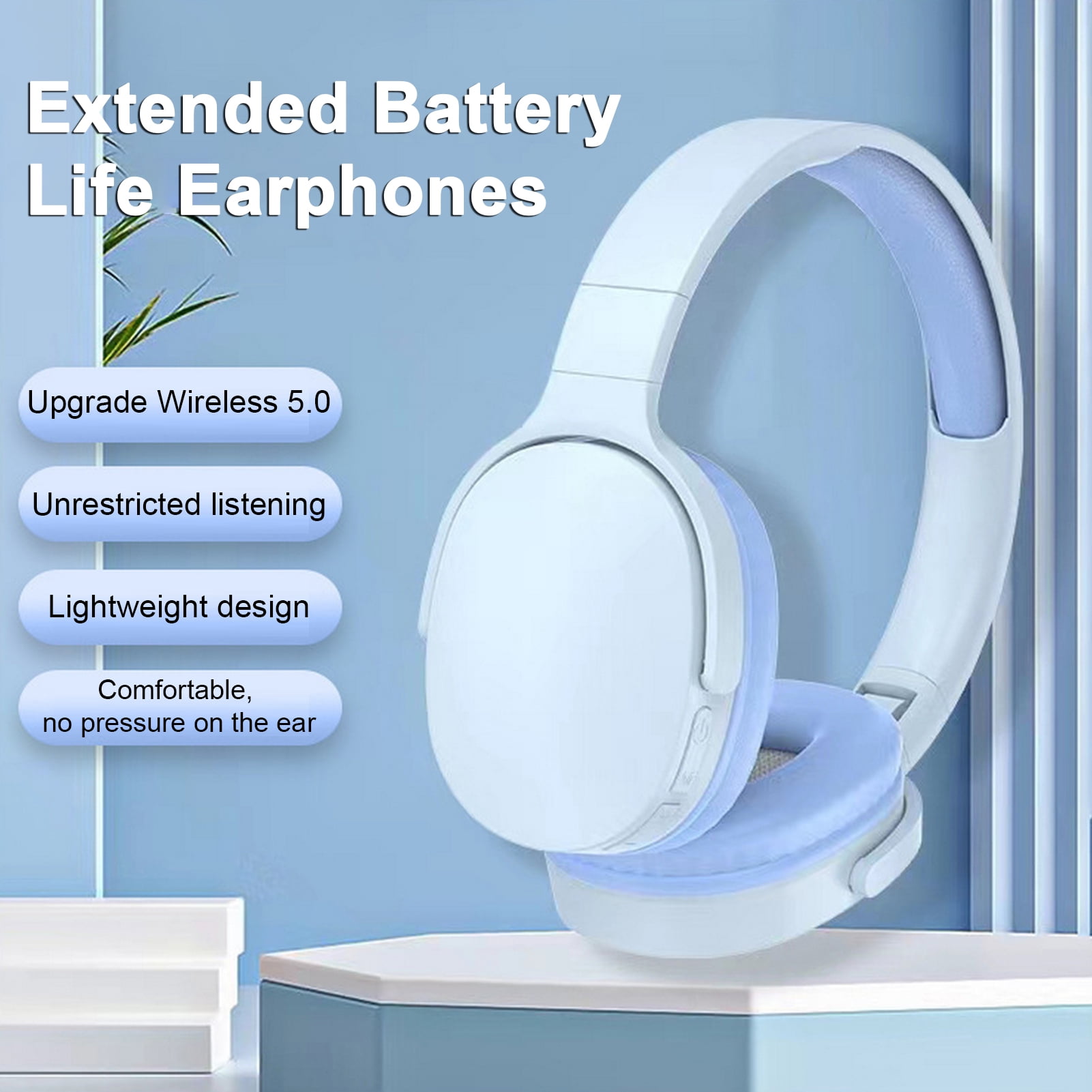 SUSUchens Wireless Headphone Intelligent Noise Reduction HiFi Sound ...