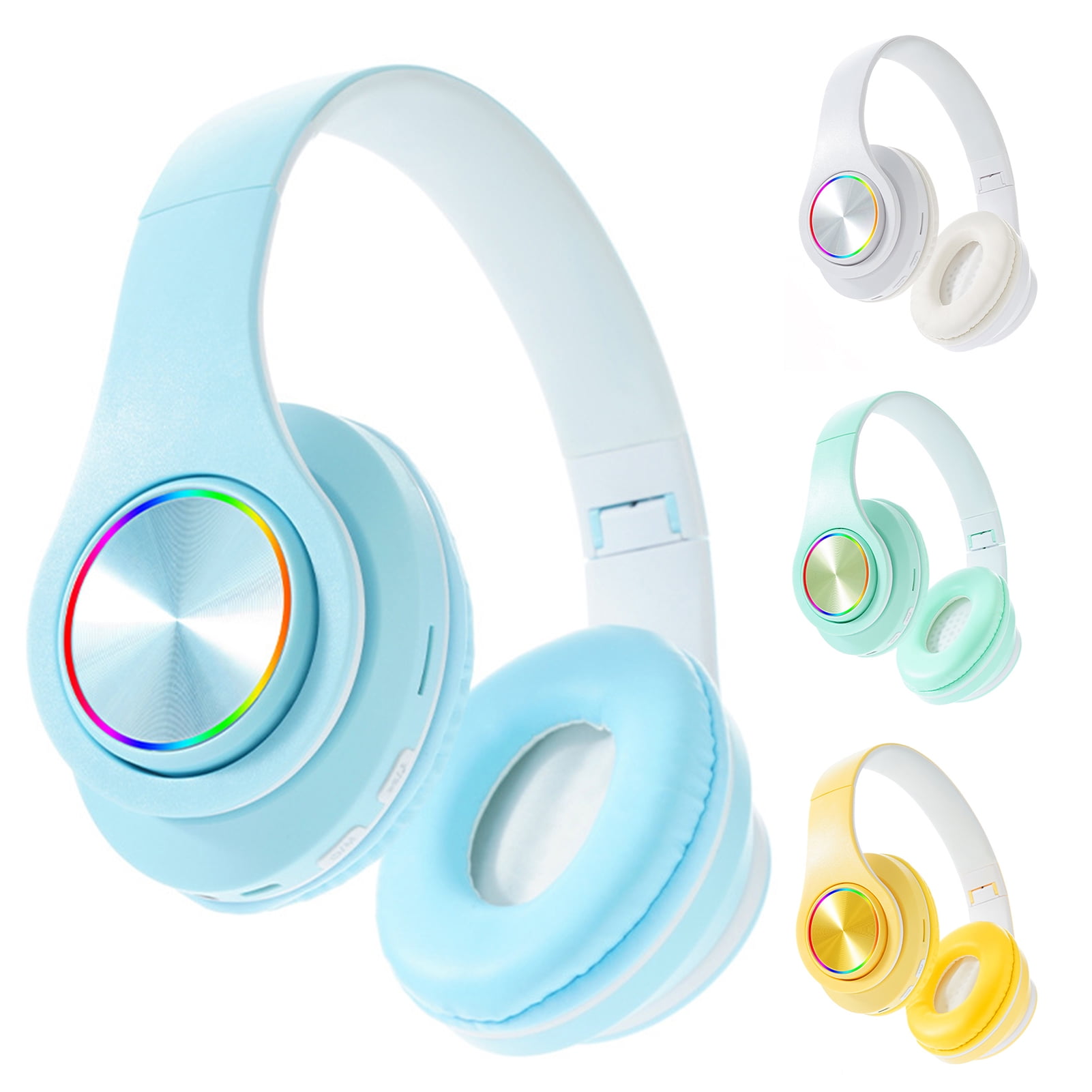SUSUchens Wireless Headphones with RGB Breathing Light Stable ...