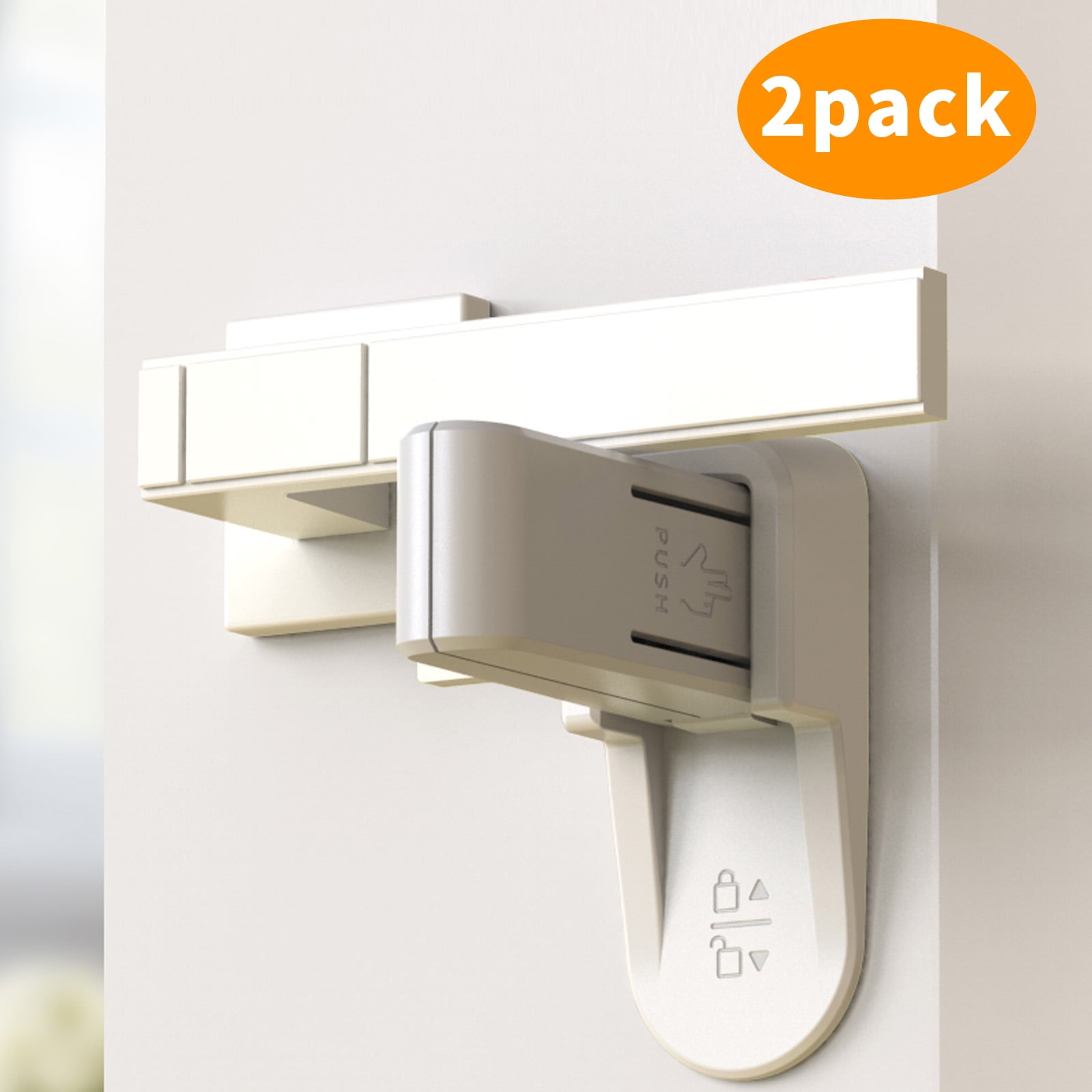 SUSWIM White 2-Pack Child Safety Adhesive Door Handle Lock for Bathroom ...