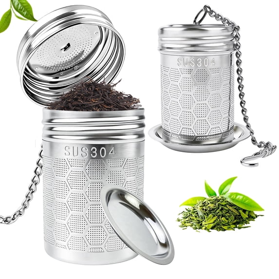 SUSWIM 2 Pack Tea Infuser for Loose Tea, Extra Fine Mesh Tea Strainers ...