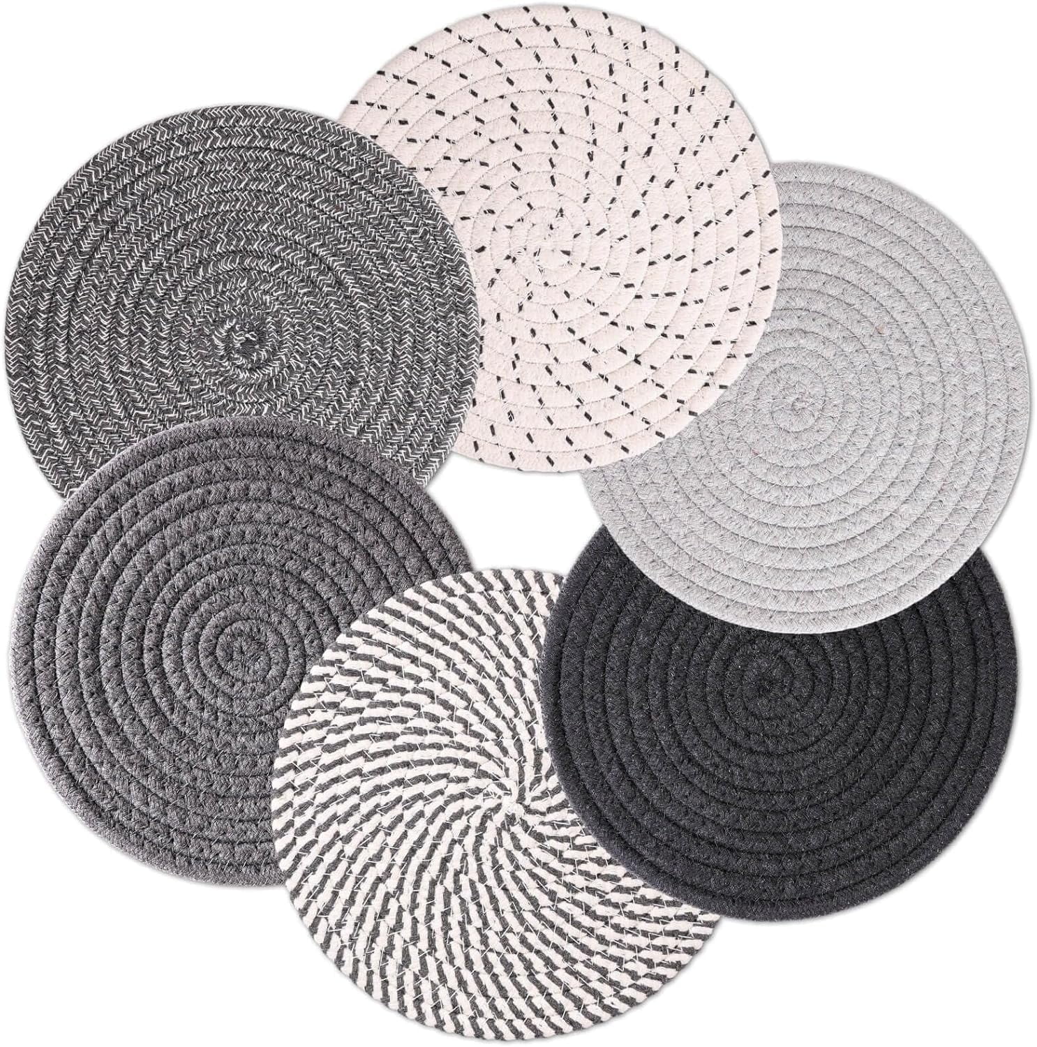 SUSWIM 7" Trivets for Hot Dishes, Hot pots and Pans, Heat Resistant Hot ...
