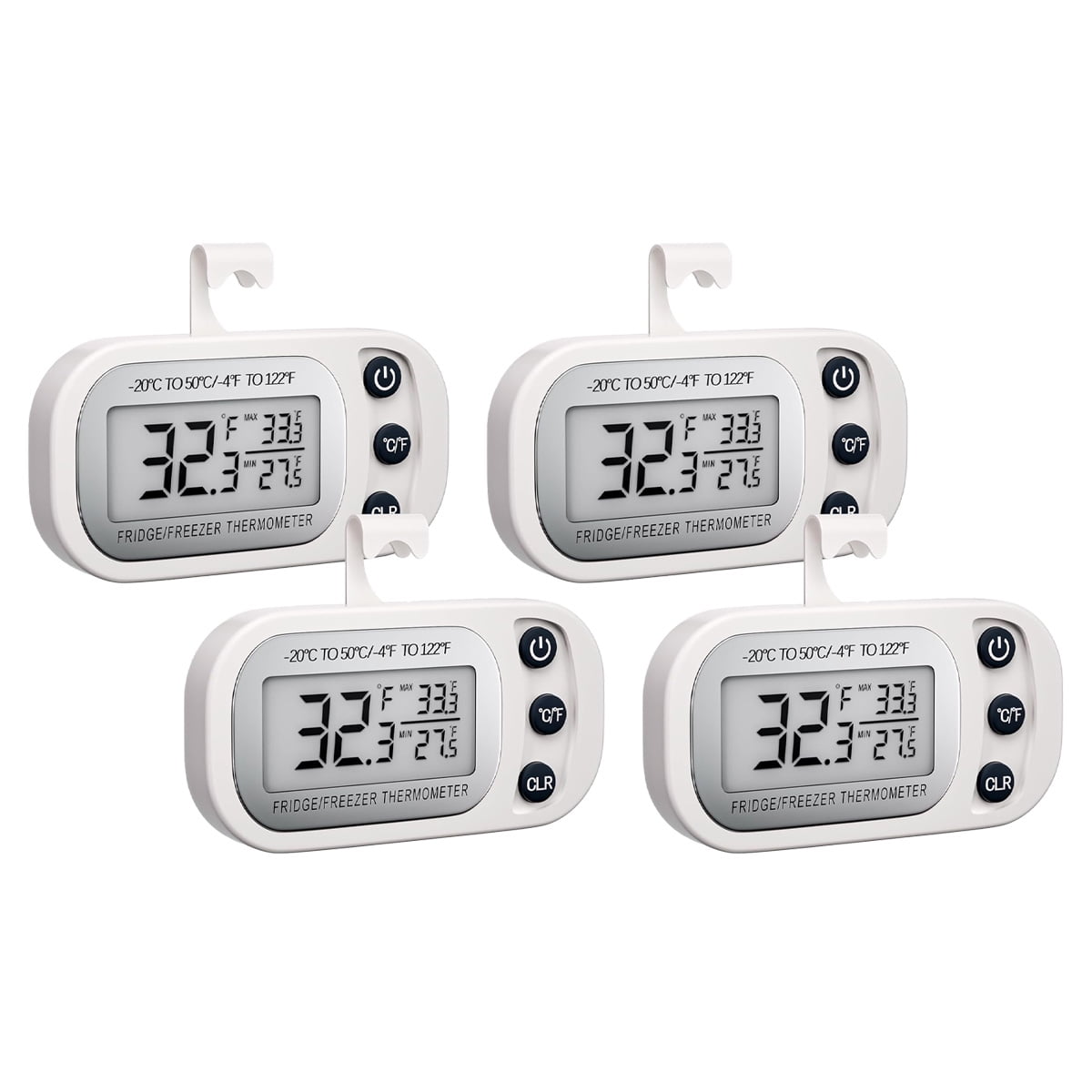 SUSWIM Digital Refrigerator Thermometer Waterproof Large LCD Screen ...