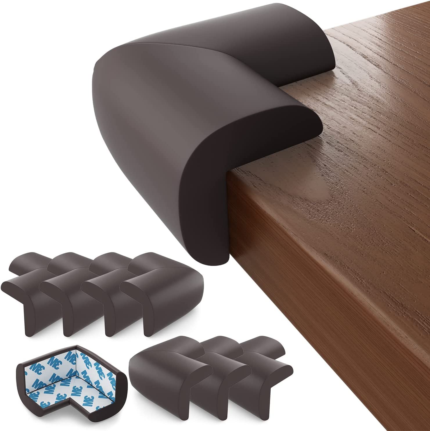 Casewin 12-Piece Safety Corner Cushion, Black, Child Proofing Corner ...