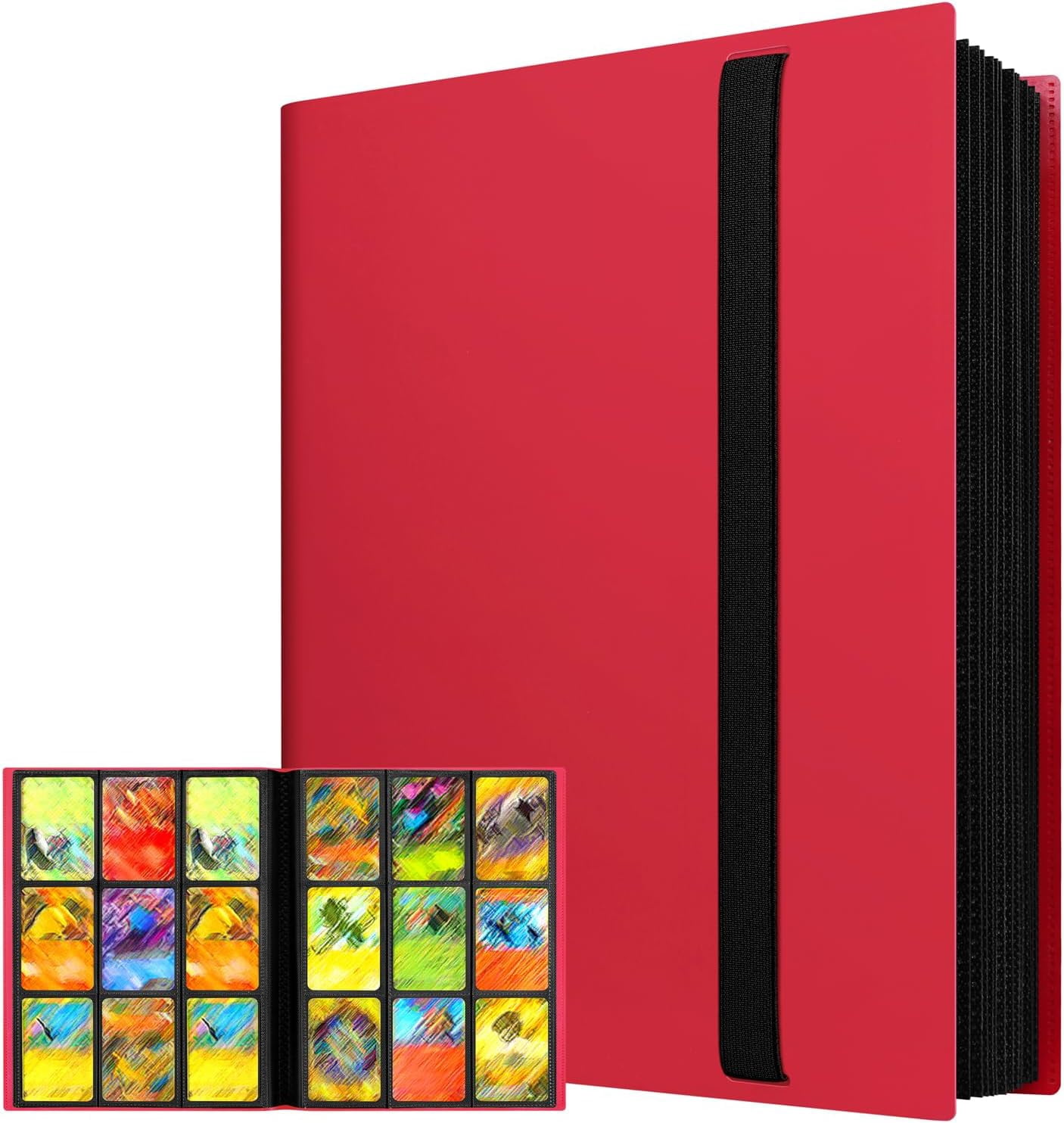 SUSWIM Trading Card Binder with 9 Pocket Pages Waterproof Side-Loading ...