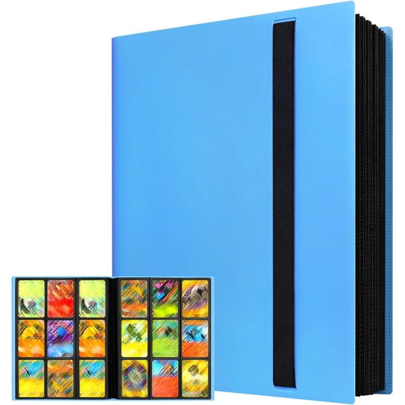 SUSWIM Trading Card Binder, 9 Pocket Pages, Side-Loading, Holds 360 ...