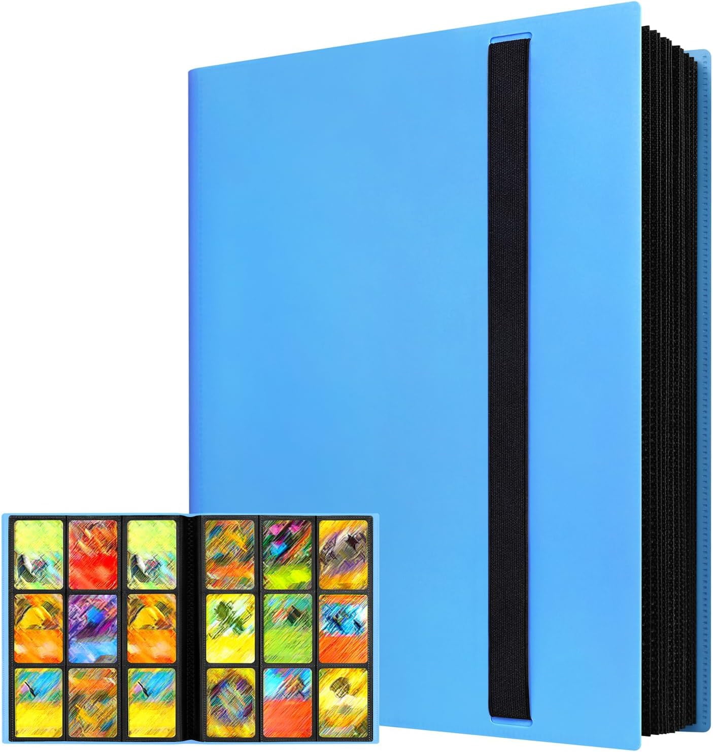 SUSWIM Trading Card Binder 9 Pocket Pages, Sports Hockey Card Binder ...