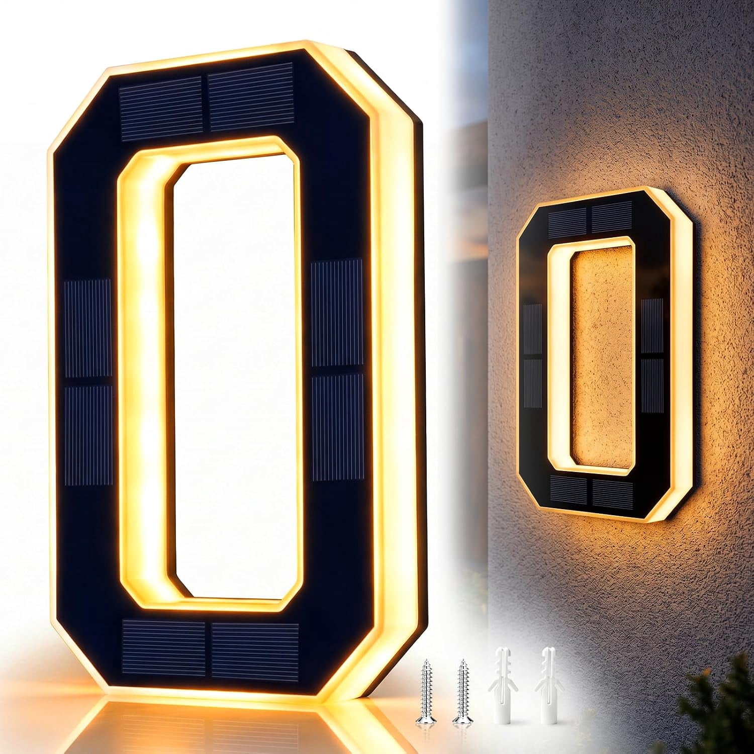 SUTAU 9 Inch Solar House Numbers for Outside, Address Numbers for House ...