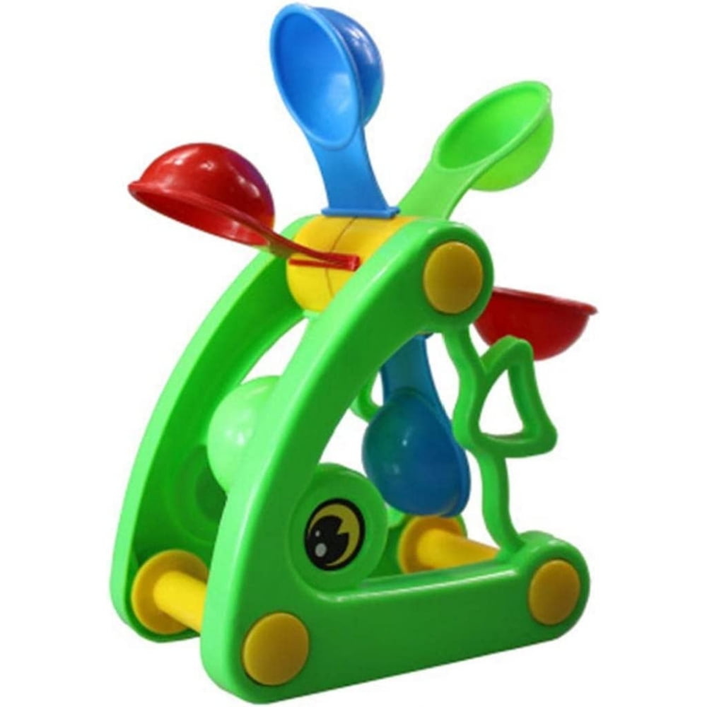 SUTENG 1pc Multi-color Plastic Cartoon Waterwheel Beach Sand Toys ...