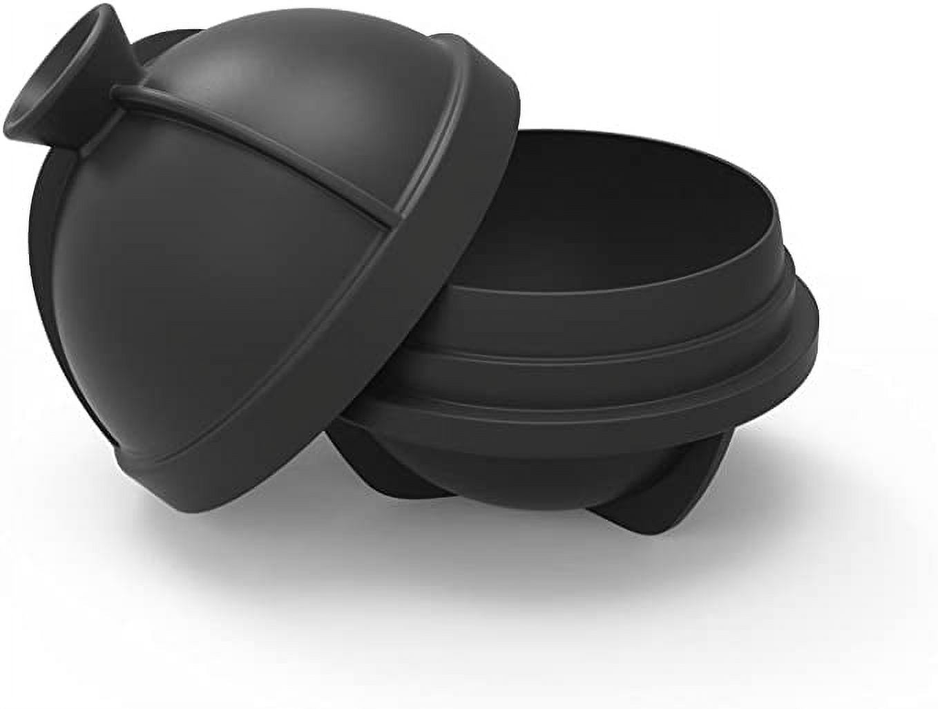 SUTENG 2pcs Silicone Single Sphere Ice Mold with Cover, Easy to Remove ...