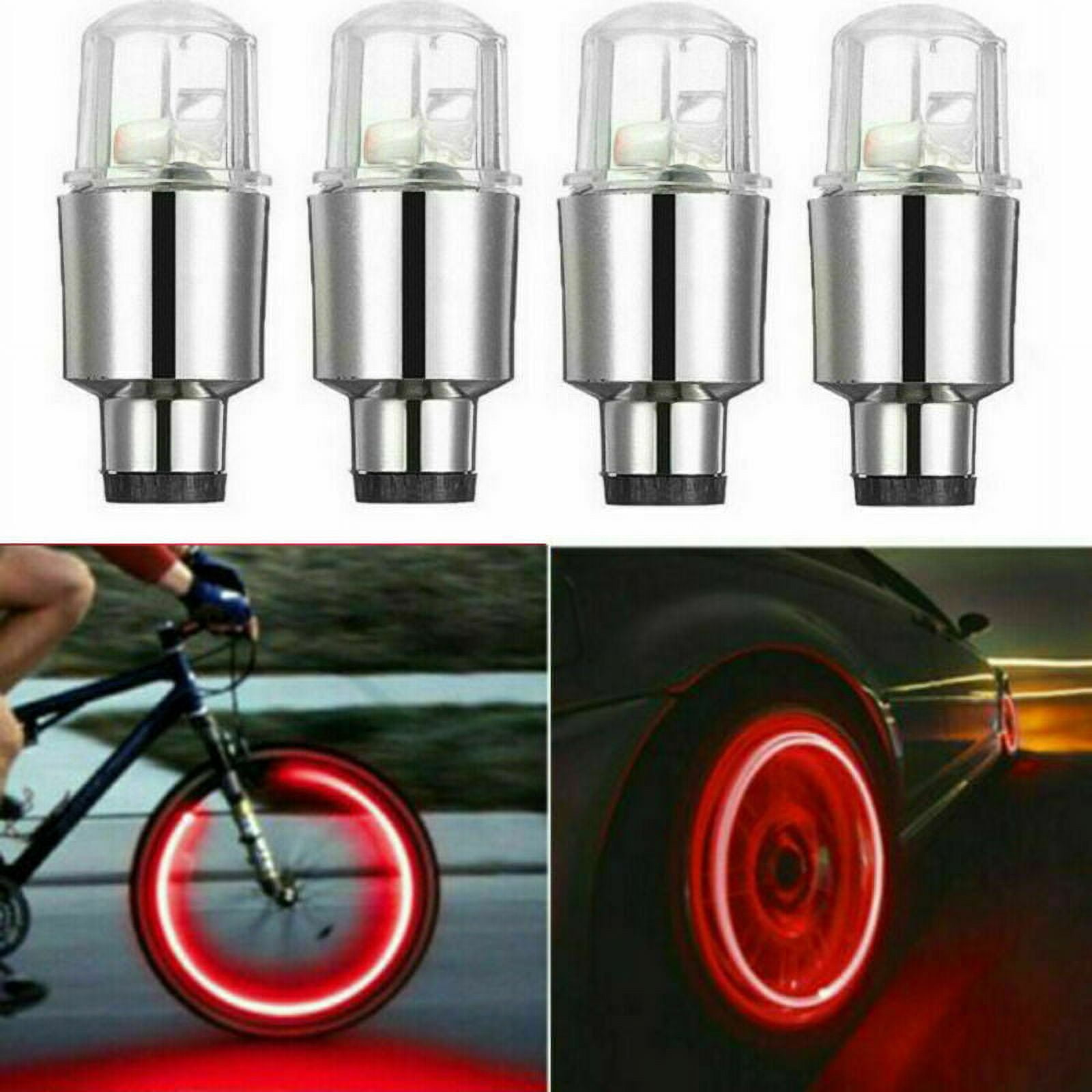 SUTENG 4x RGB Car Motorcycle Wheel Tire Valve Stem Safety Warning Lamp ...