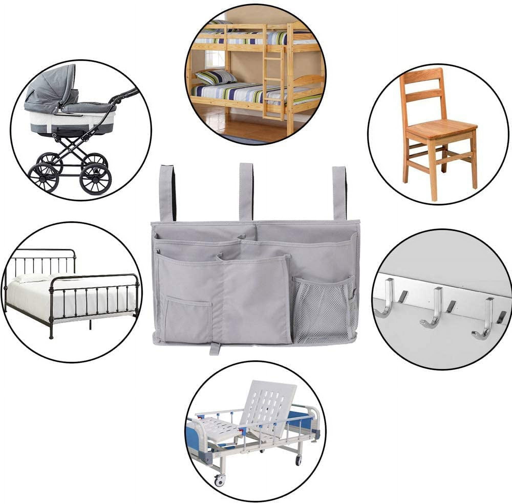 SUTENG Bedside Storage Caddy, Bunk Bed Organizer Bed Storage Pocket ...