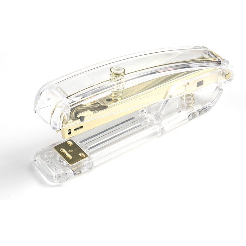 SUTENG Clear Acrylic Stapler, Spring Powered Stationery, Desk Supplies ...