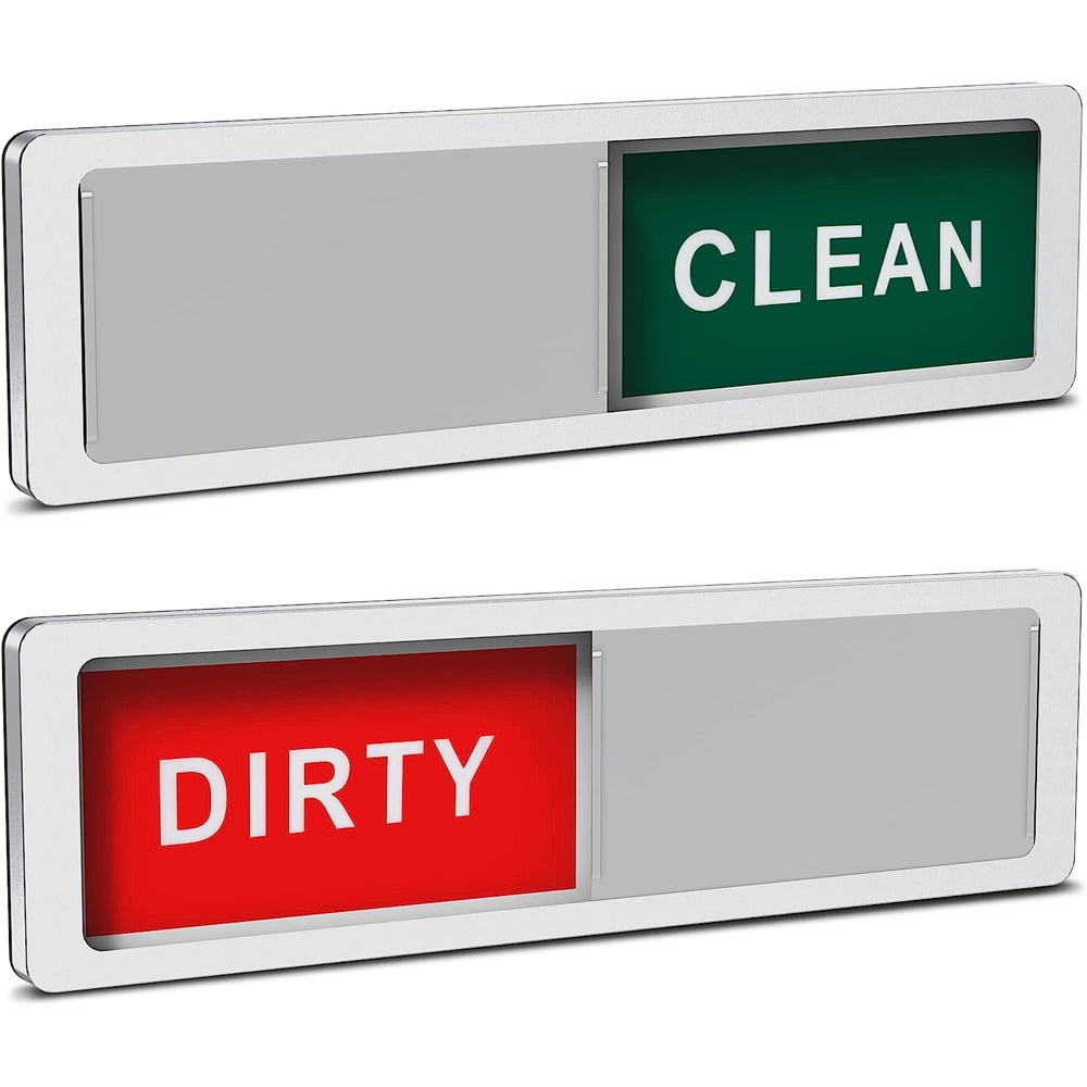 SUTENG Premium Clean Dirty Dishwasher Magnet Sign, New Large Slide ...