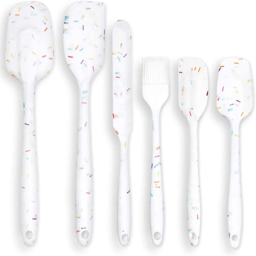 Suteng Silicone Spatula Set 6 Piece, Heat Resistant, BPA-Free, Non ...