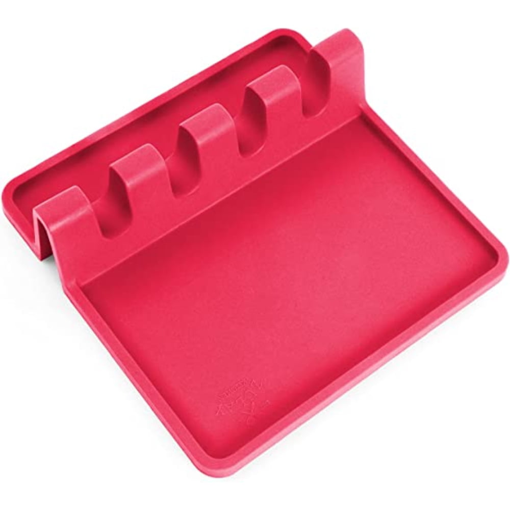 SUTENG Silicone Utensil Rest with Drip Pad for Multiple Utensils, Heat ...