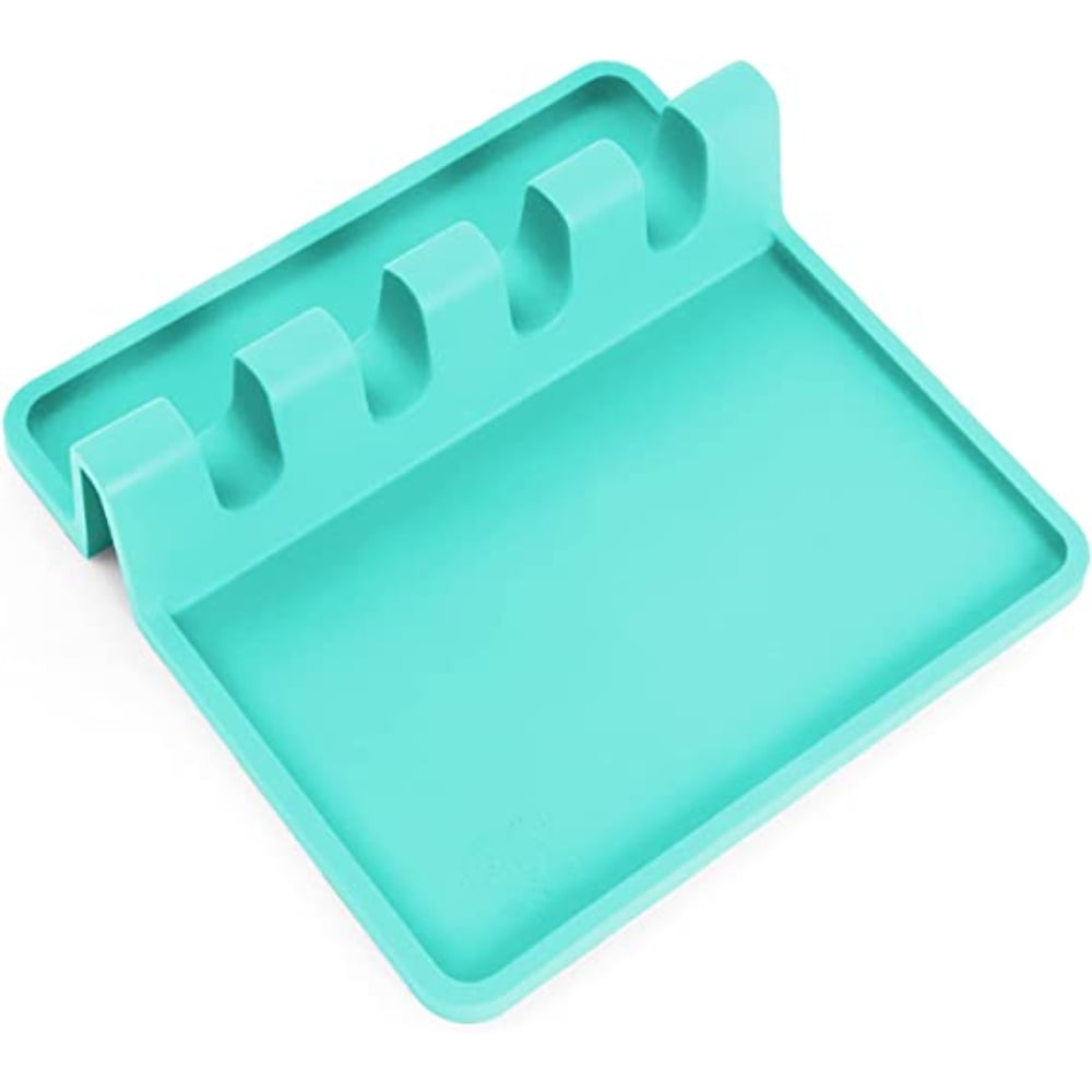 SUTENG Silicone Utensil Rest with Drip Pad for Multiple Utensils, Heat ...