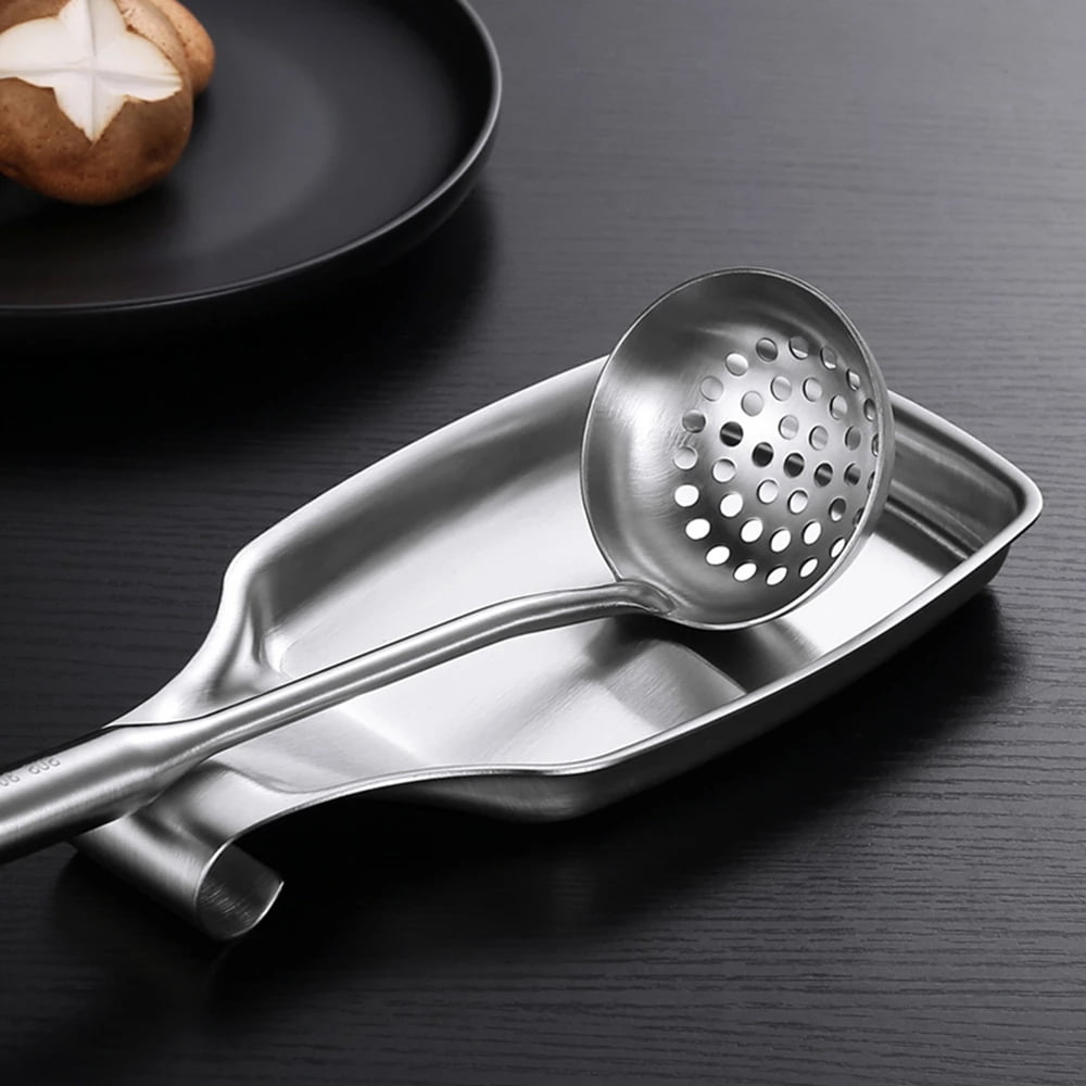 SUTENG Spoon Rest Stainless Steel Spoon Holder For Stove Top Kitchen ...